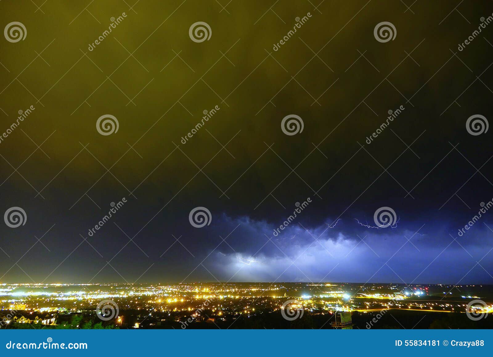 Supercell Lightning, Rapid City, SD Stock Image - Image of rain, dakota ...