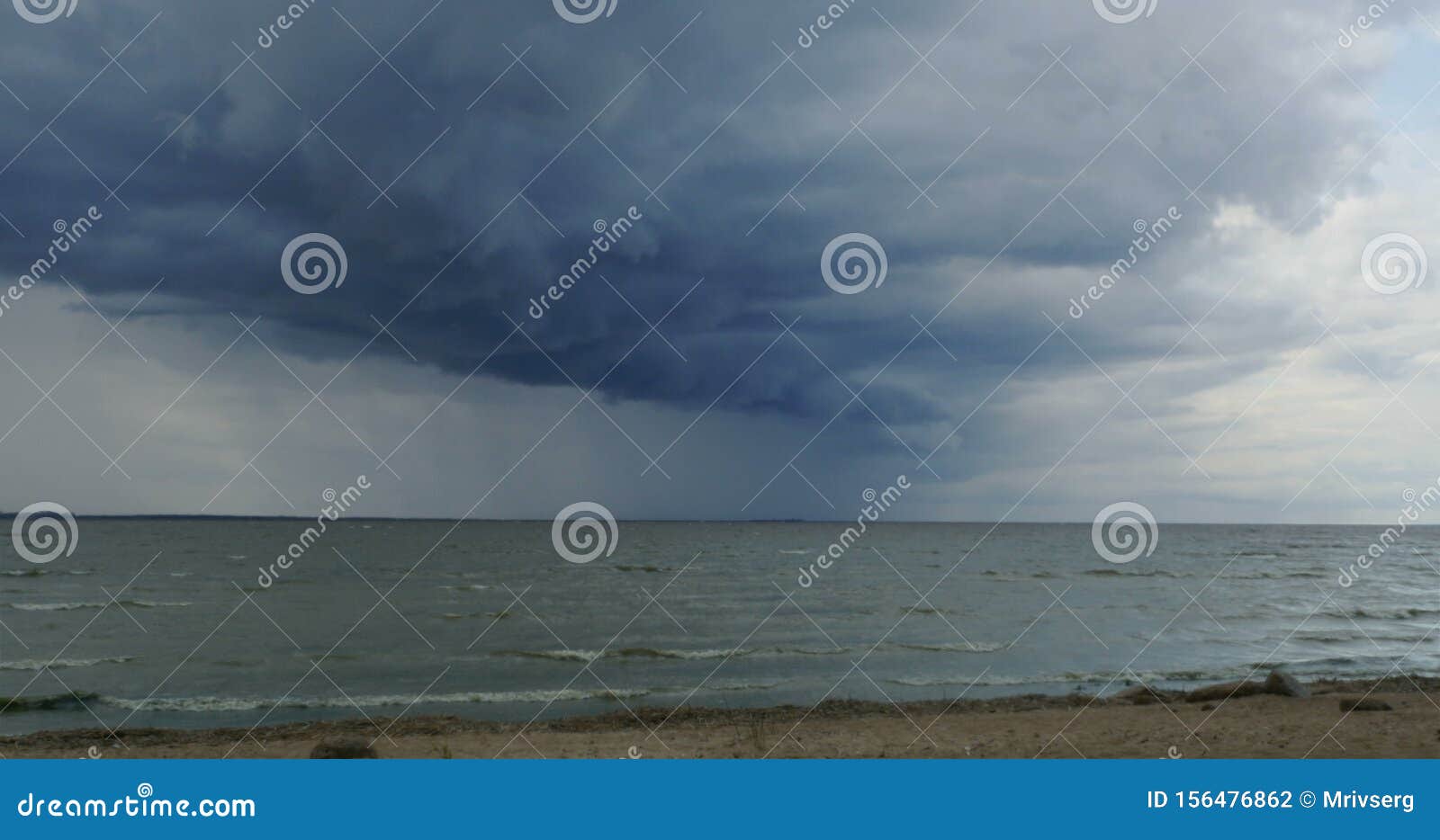 Supercell over the sea stock footage. Video of cumulus - 156476862