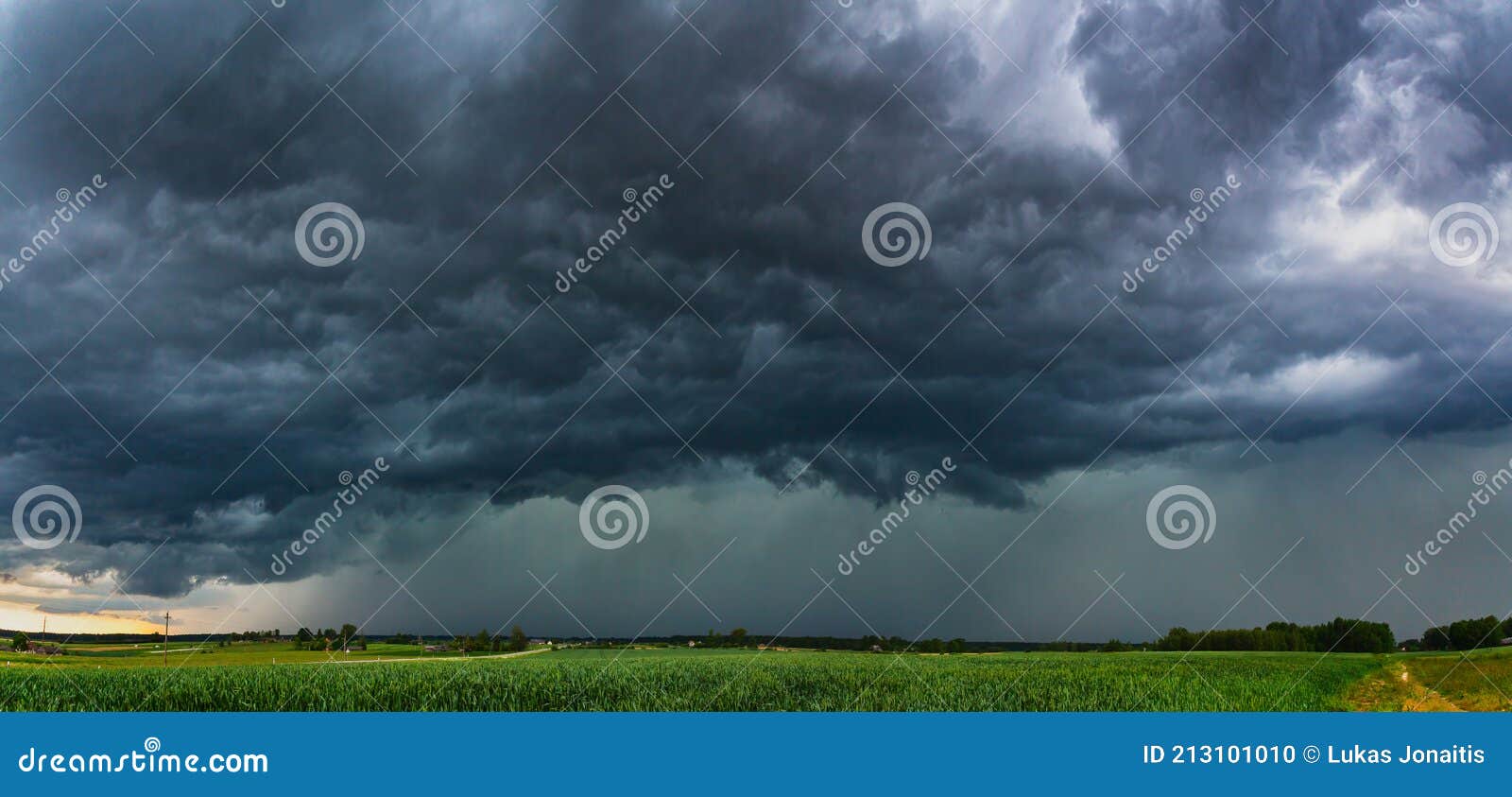 Supercell Storm Clouds with Hail and Intence Winds Stock Photo - Image ...