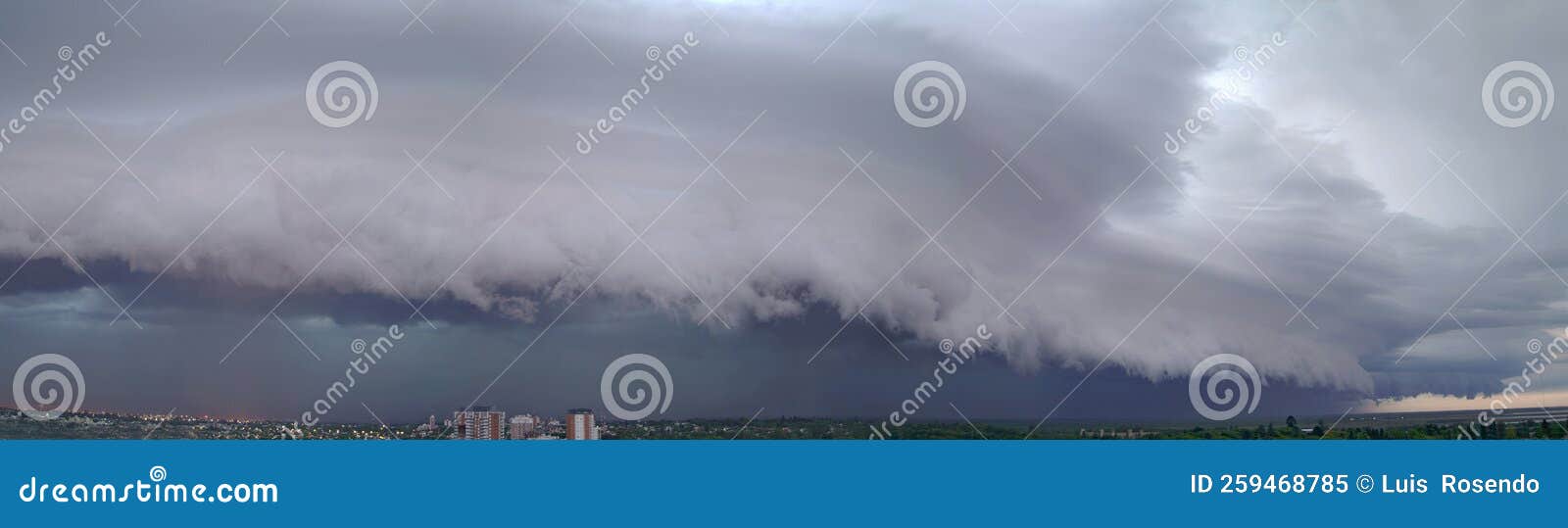 Supercell Storm Clouds with Hail and Intence Winds Stock Image - Image ...