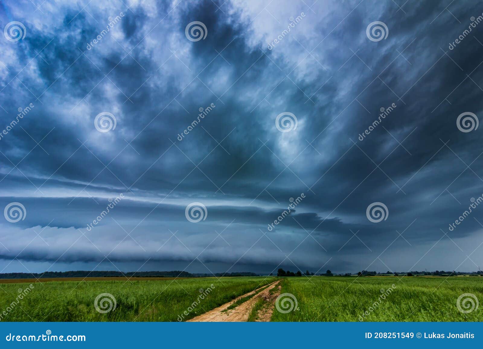 Storm Clouds with Intense Tropic Rain and Lightning Stock Image - Image ...