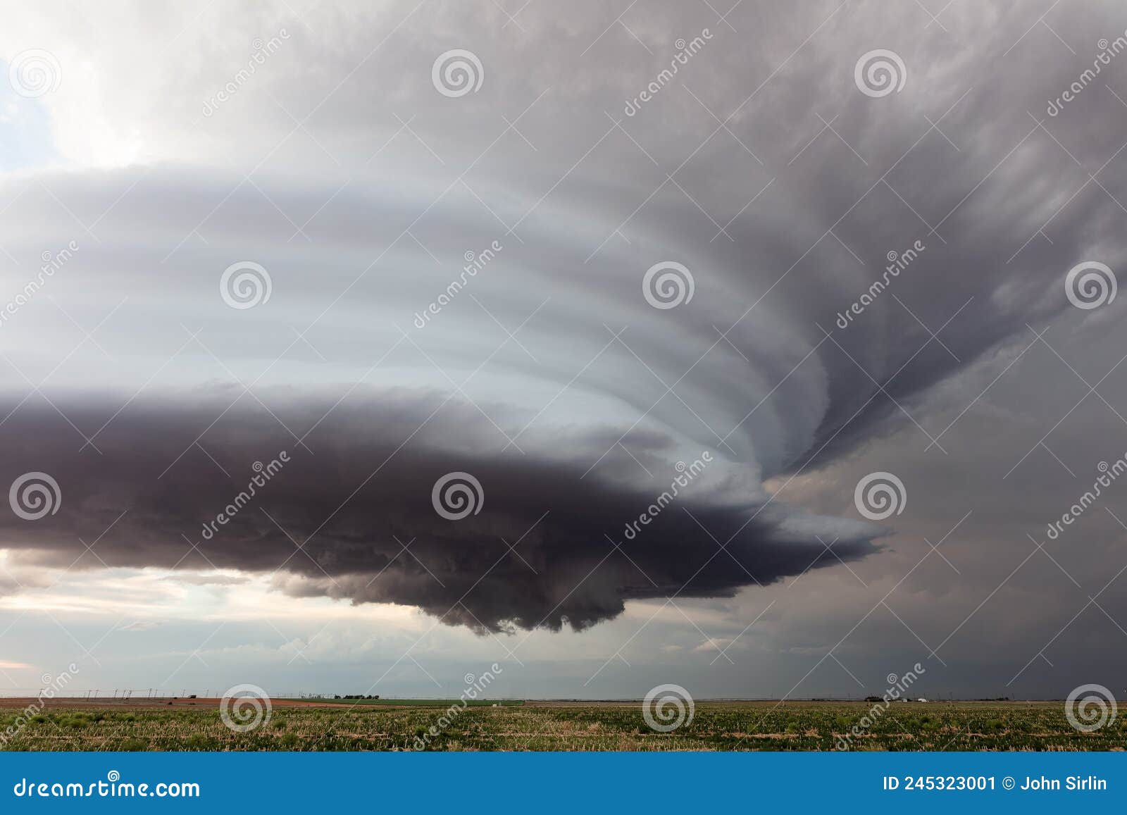 Supercell Storm with Dramatic Clouds in Texas Stock Image - Image of ...