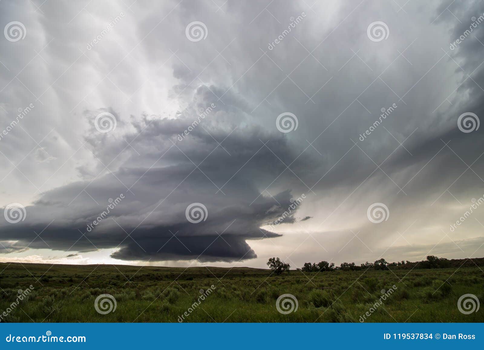 A Supercell Thunderstorm Updraft Spirals High into the Sky of Eastern ...