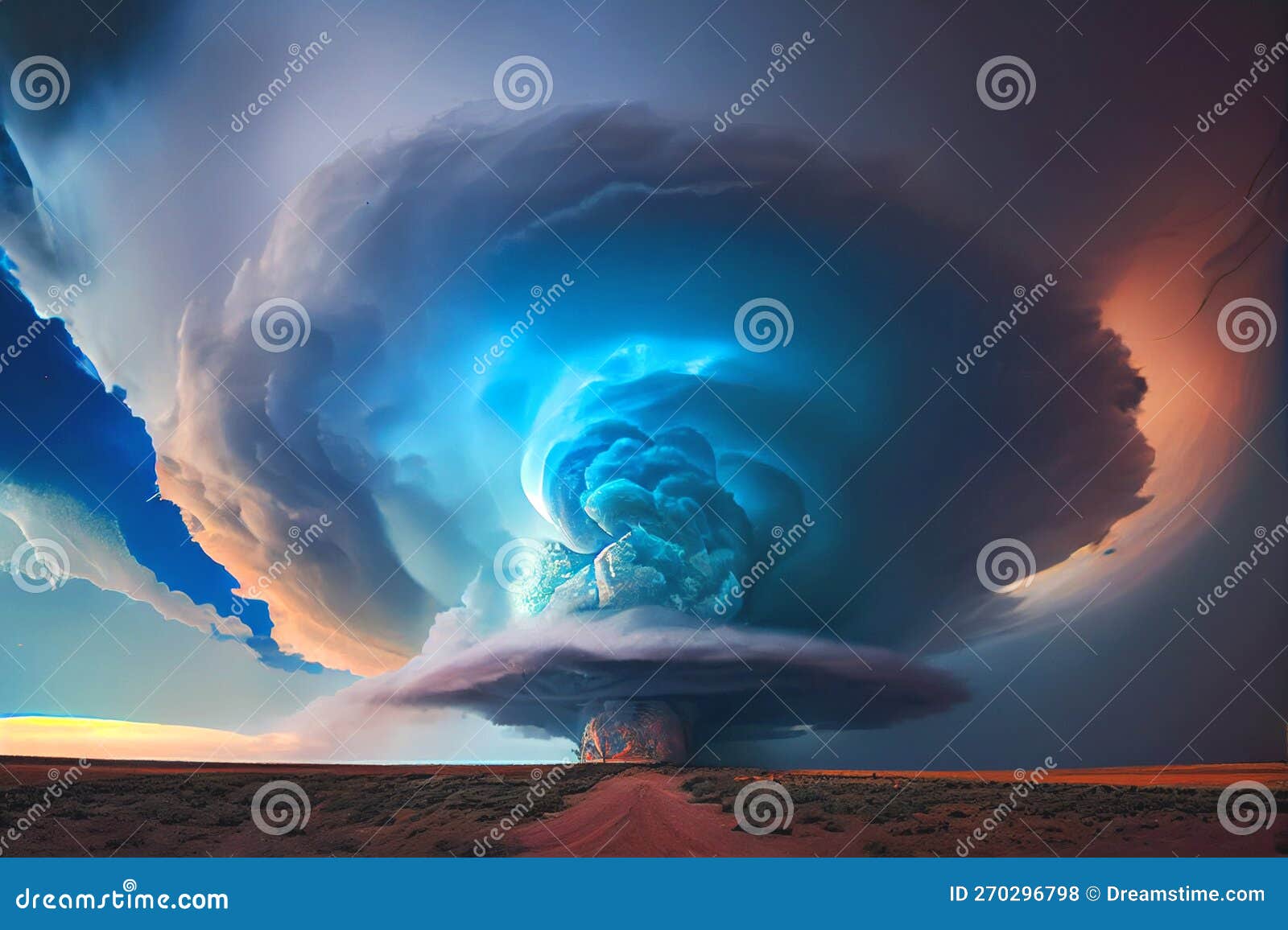 Supercell Tornado Storm Cloud Editorial Stock Photo - Image of road ...