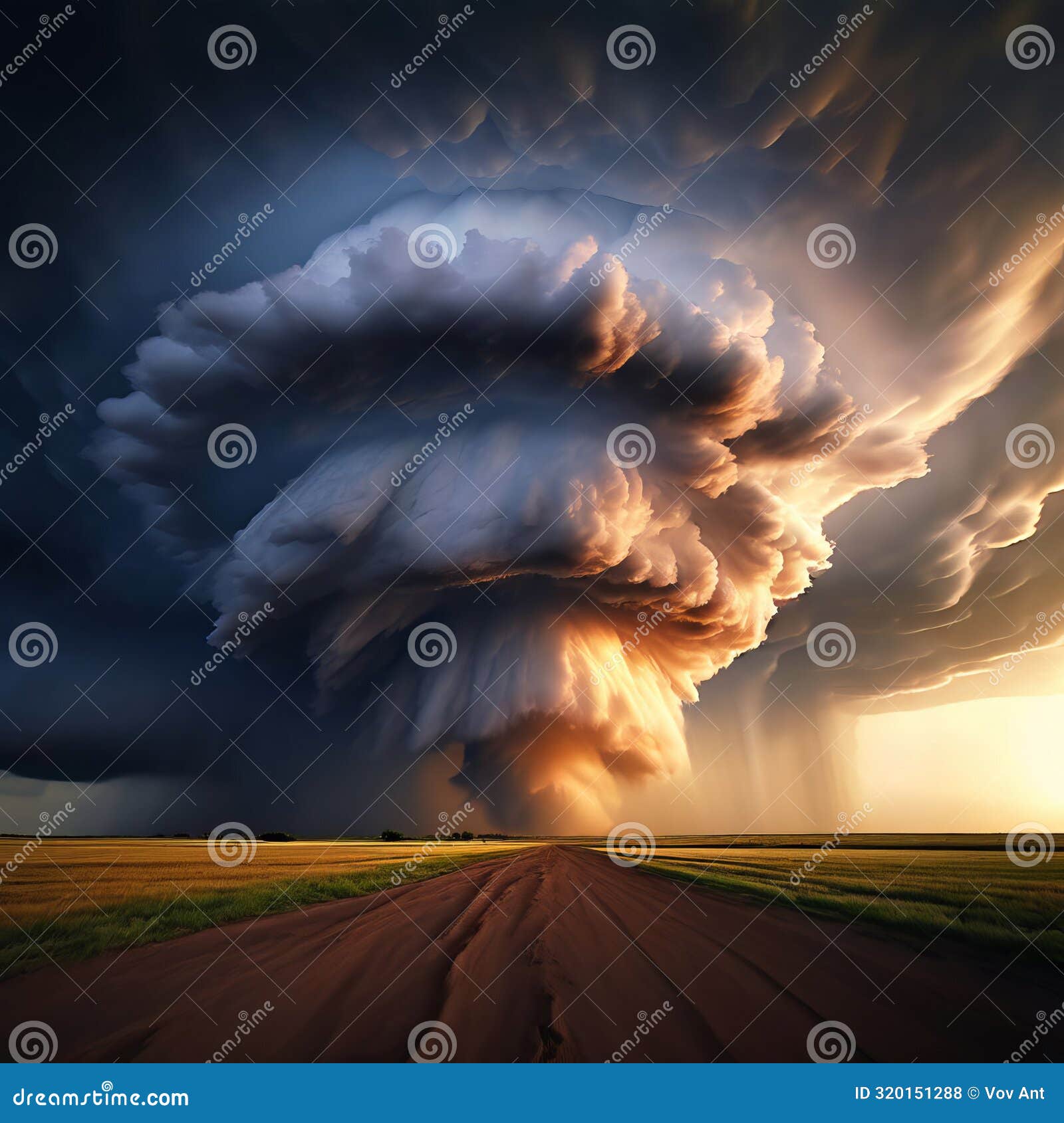 Supercell a Type of Severe Thunderstorm Characterized by a Rota Stock ...