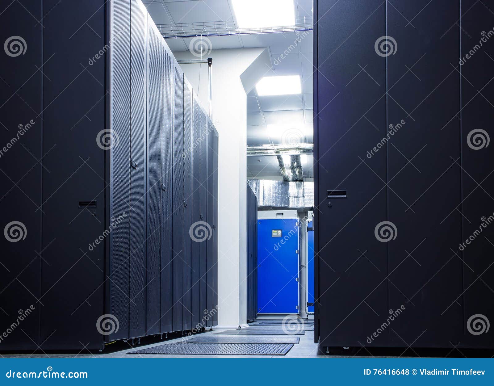 Supercomputer Clusters in Room Data Center Stock Photo - Image of ...
