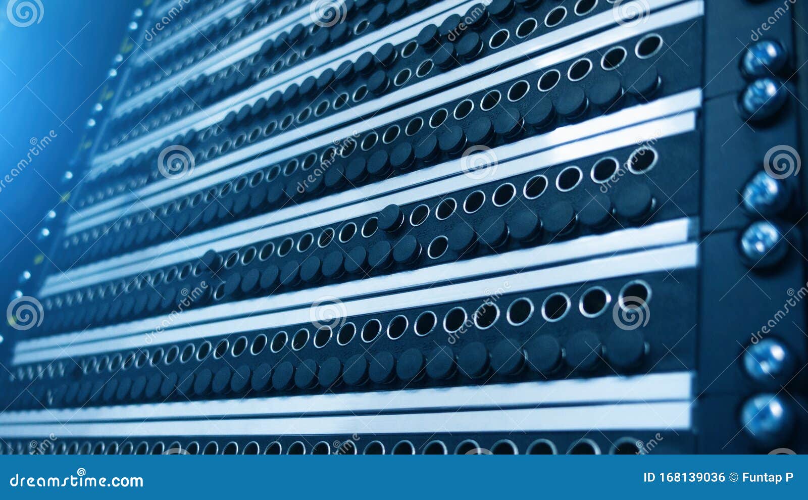 Supercomputer Concept. Telecommunication Server Rack. Technology ...