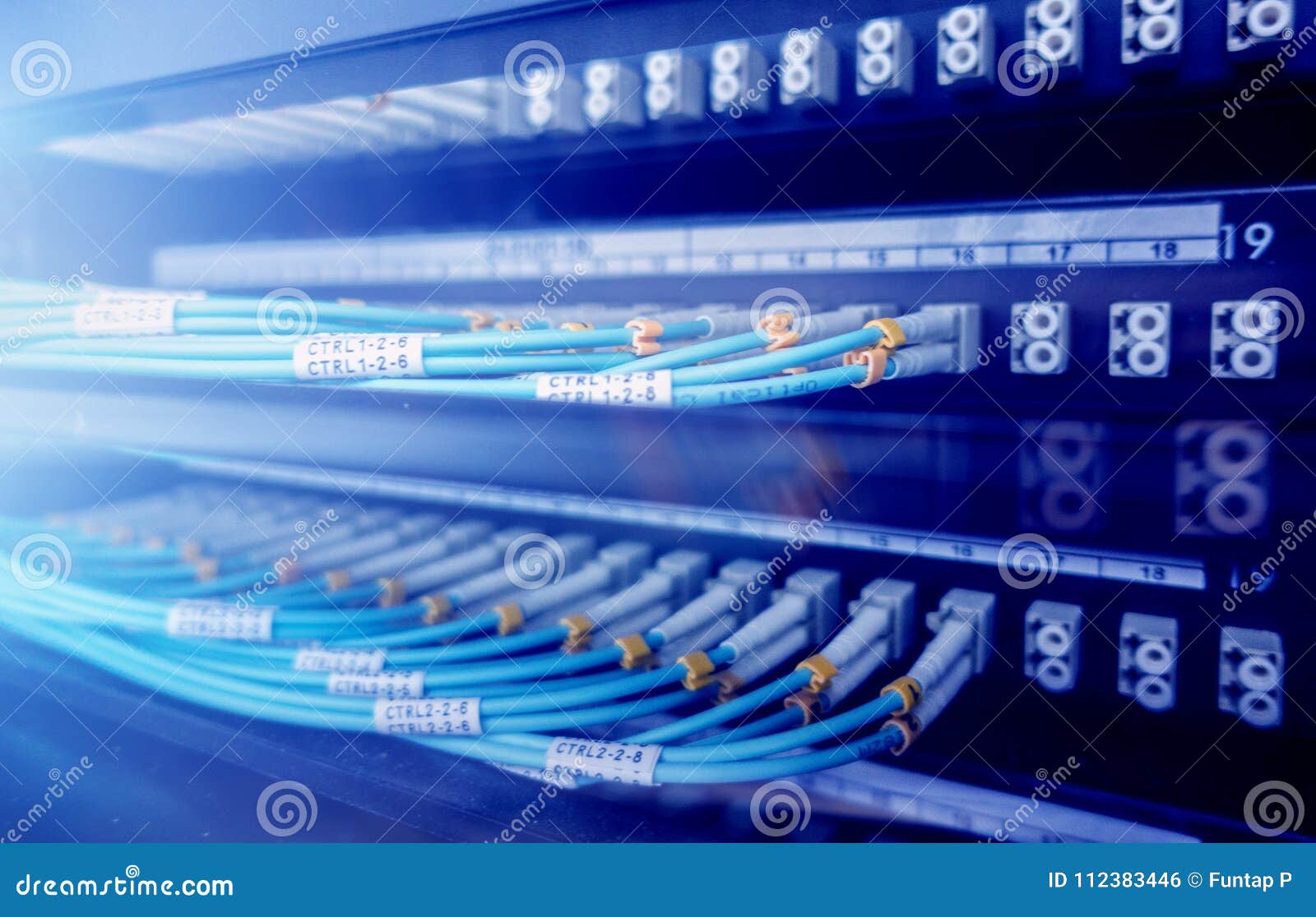 Supercomputer Data Center. Fiber Optical Stock Photo - Image of ...