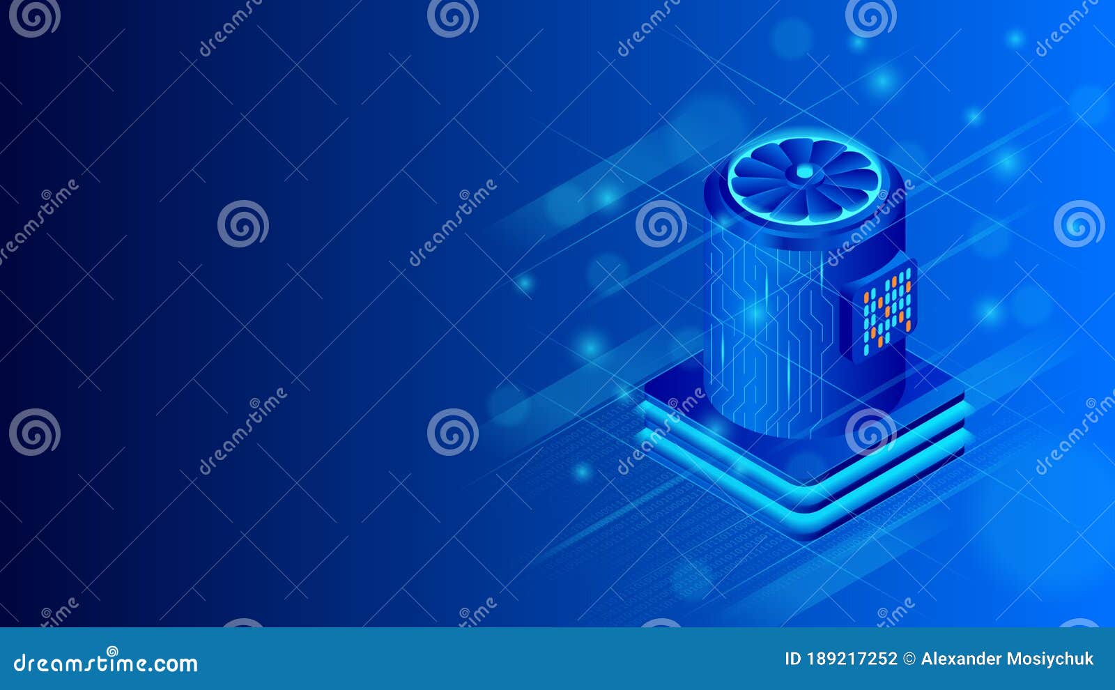 Supercomputer Isometric Vector Illustration. Big Data Processing, Stock ...
