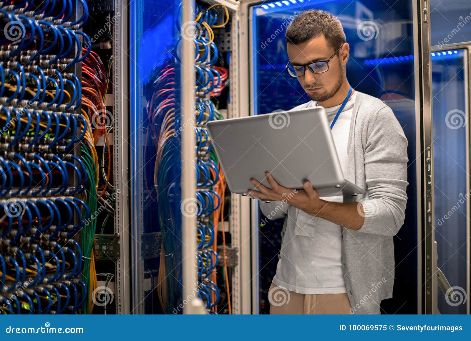 Supercomputer Manager stock image. Image of high, center - 100069575