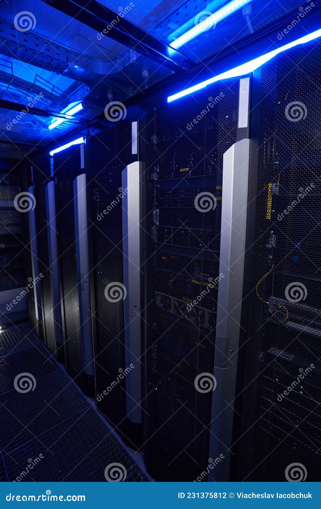 Supercomputers and Storage System in Tech Room Stock Photo - Image of ...