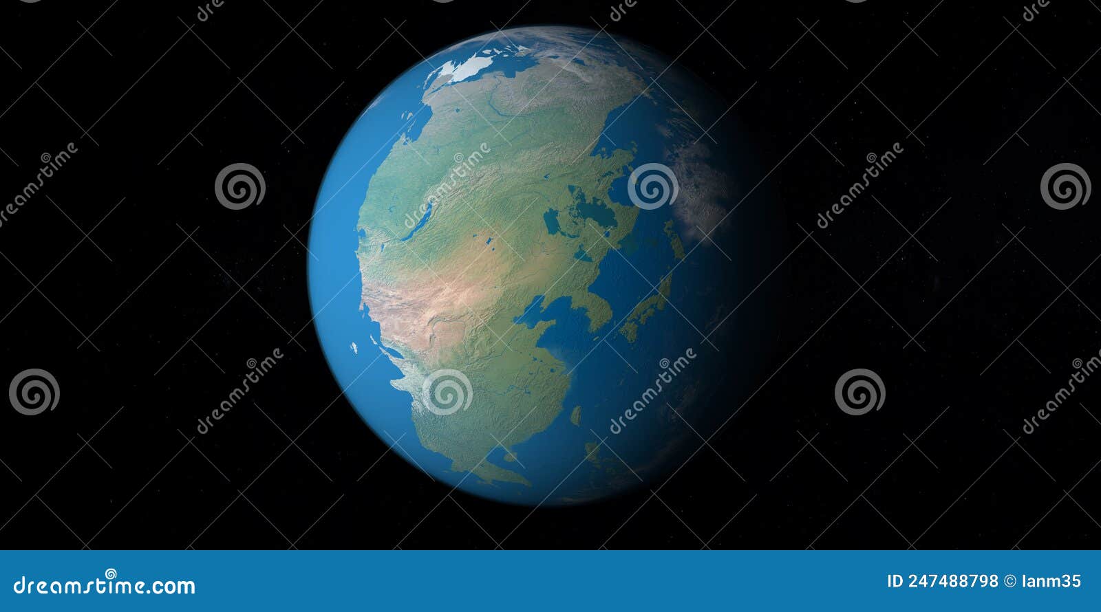 Pangaea Or Pangea Vector Illustration Of Supercontinent That Existed