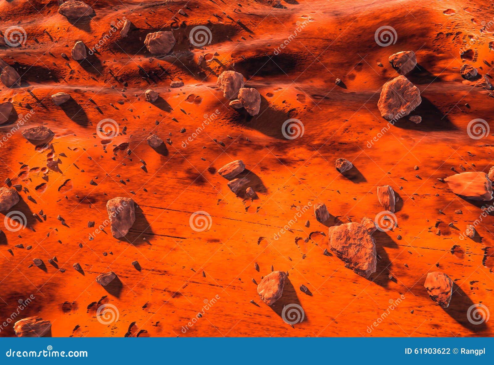 Superficie Di Rosso Di Marte Del Pianeta Illustrazione di Stock ...