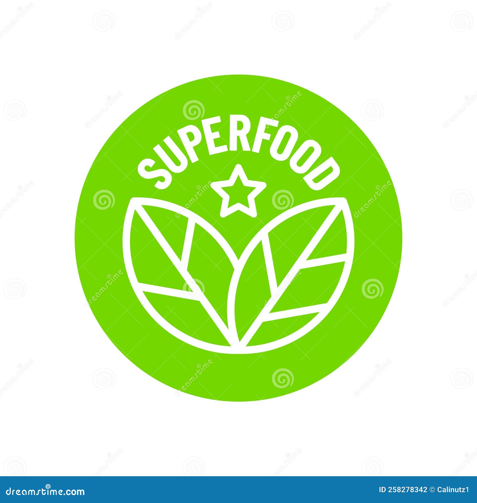 Superfood Vector Icon Stamp Badge Stock Vector - Illustration of line ...