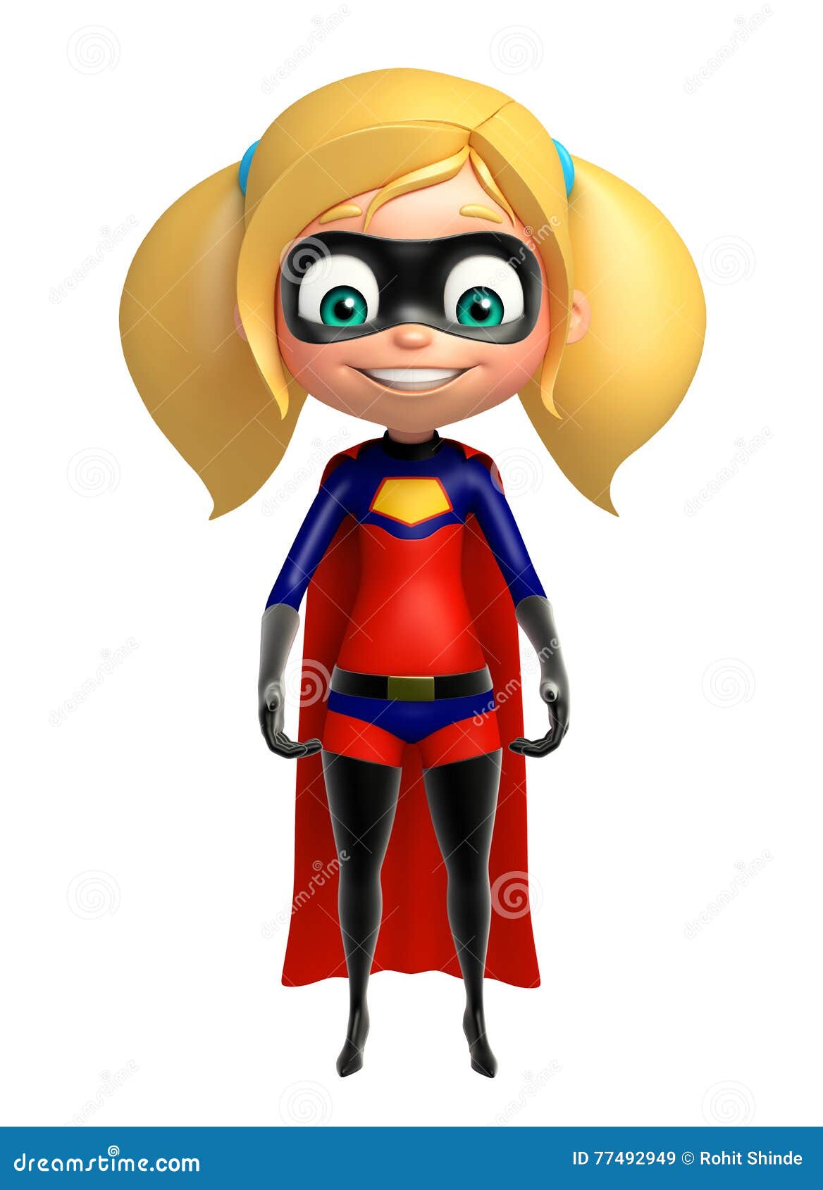 Supergirl With Funny Pose Stock Illustration | CartoonDealer.com #77494978