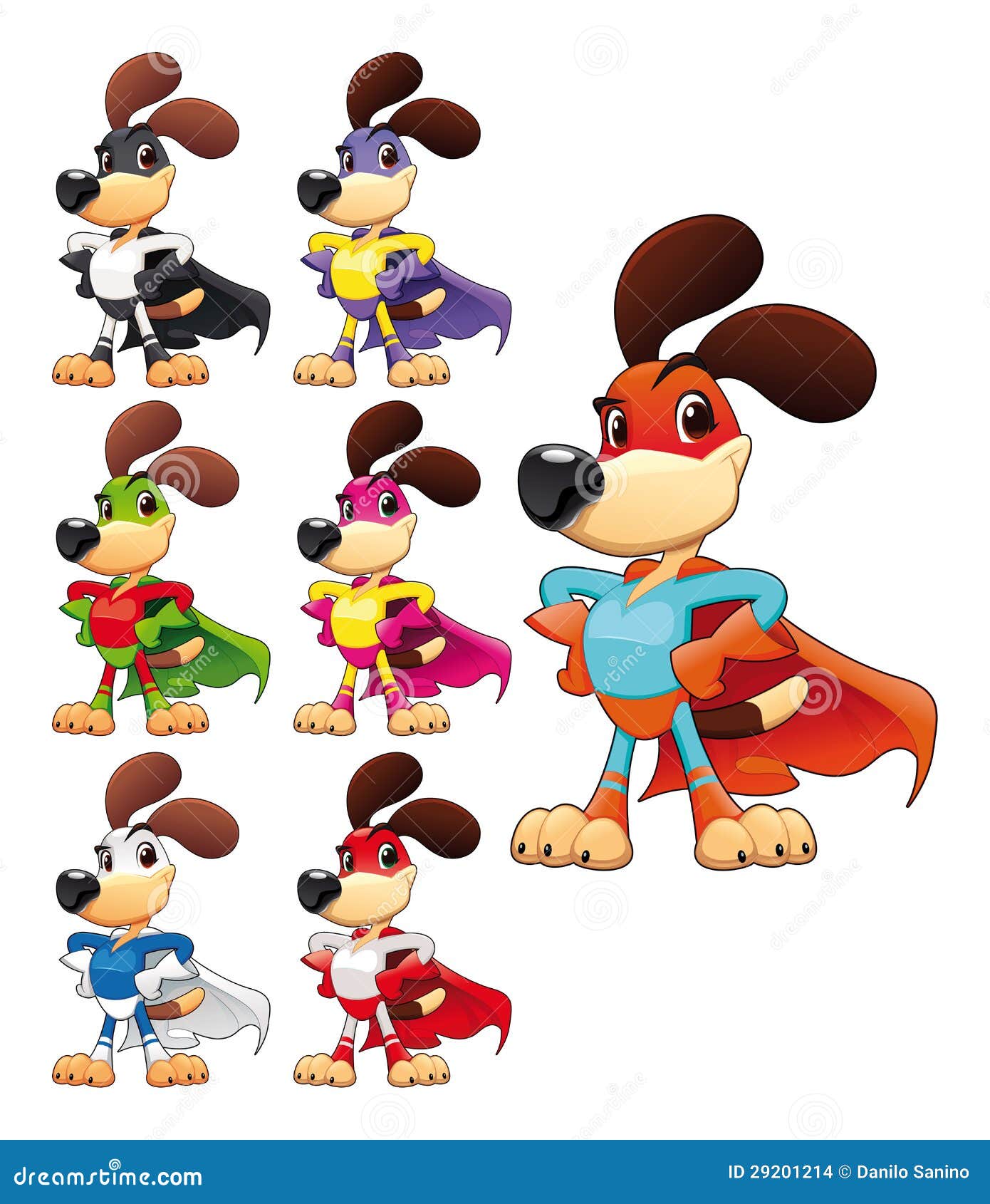 Superhéroe Divertido Del Perro. Ilustración del Vector - Ilustración de ...