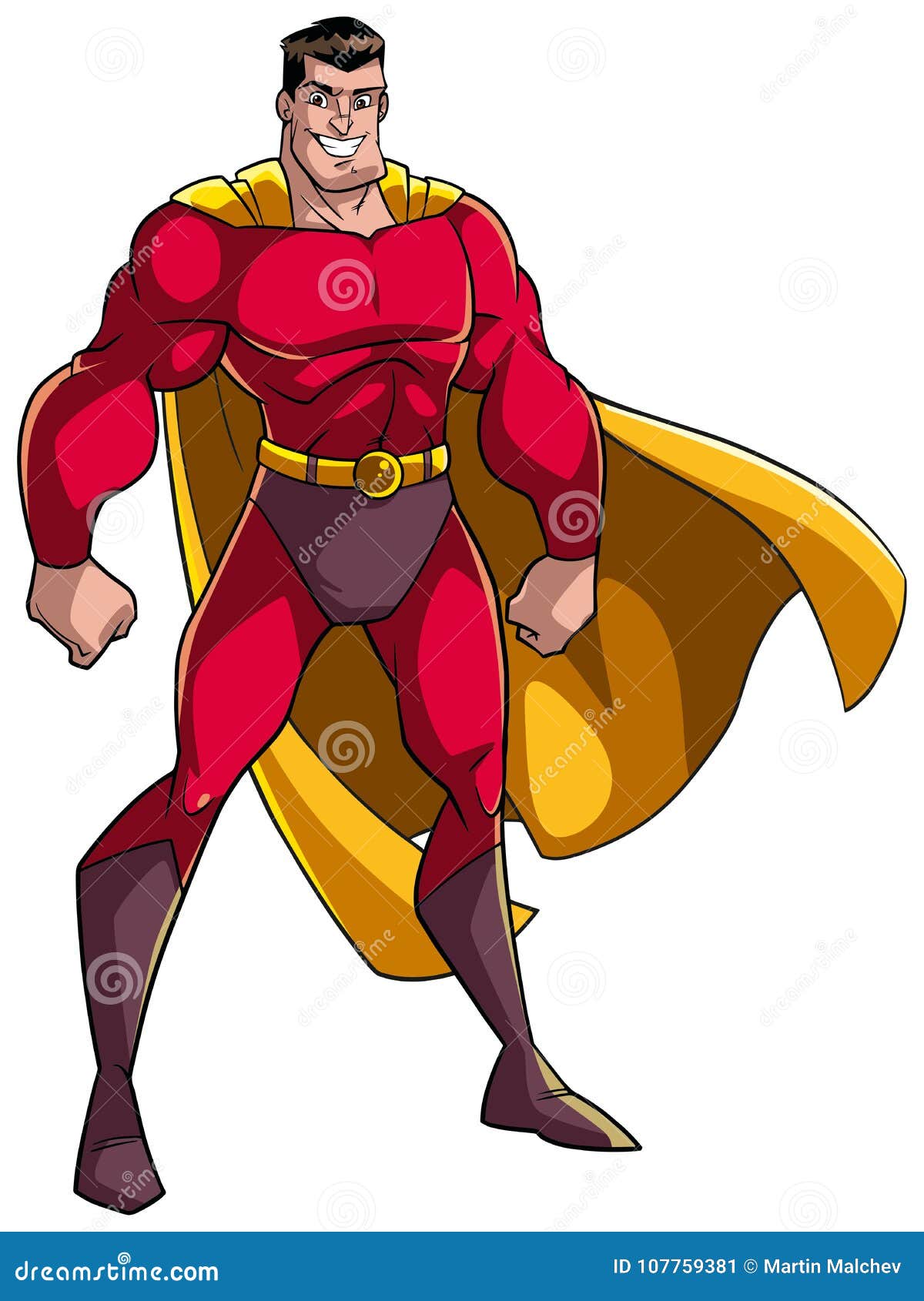 Superheld, der groß steht vektor abbildung. Illustration von leistung ...