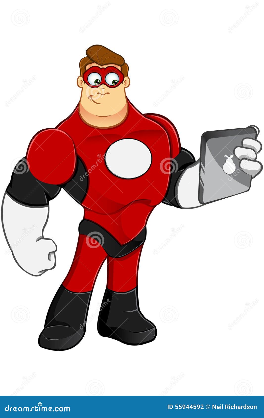 Superheld Im Roten Charakter Vektor Abbildung - Illustration von ...