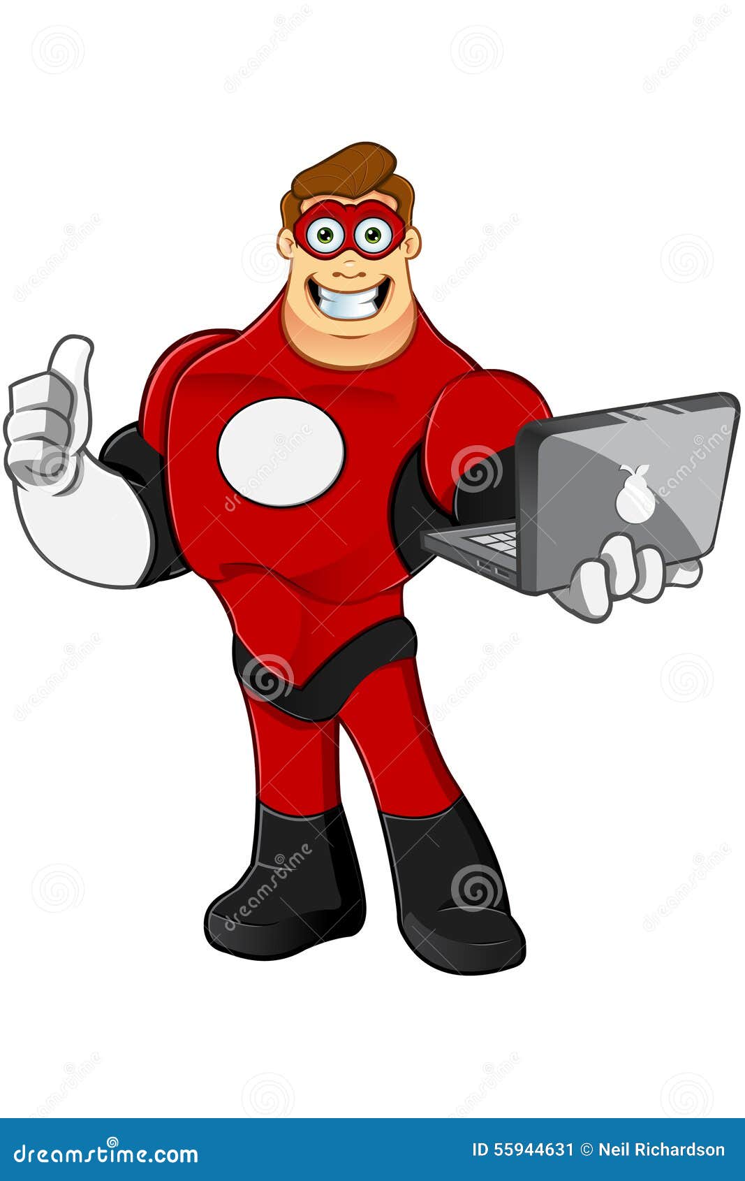 Superheld Im Roten Charakter Vektor Abbildung - Illustration von ...