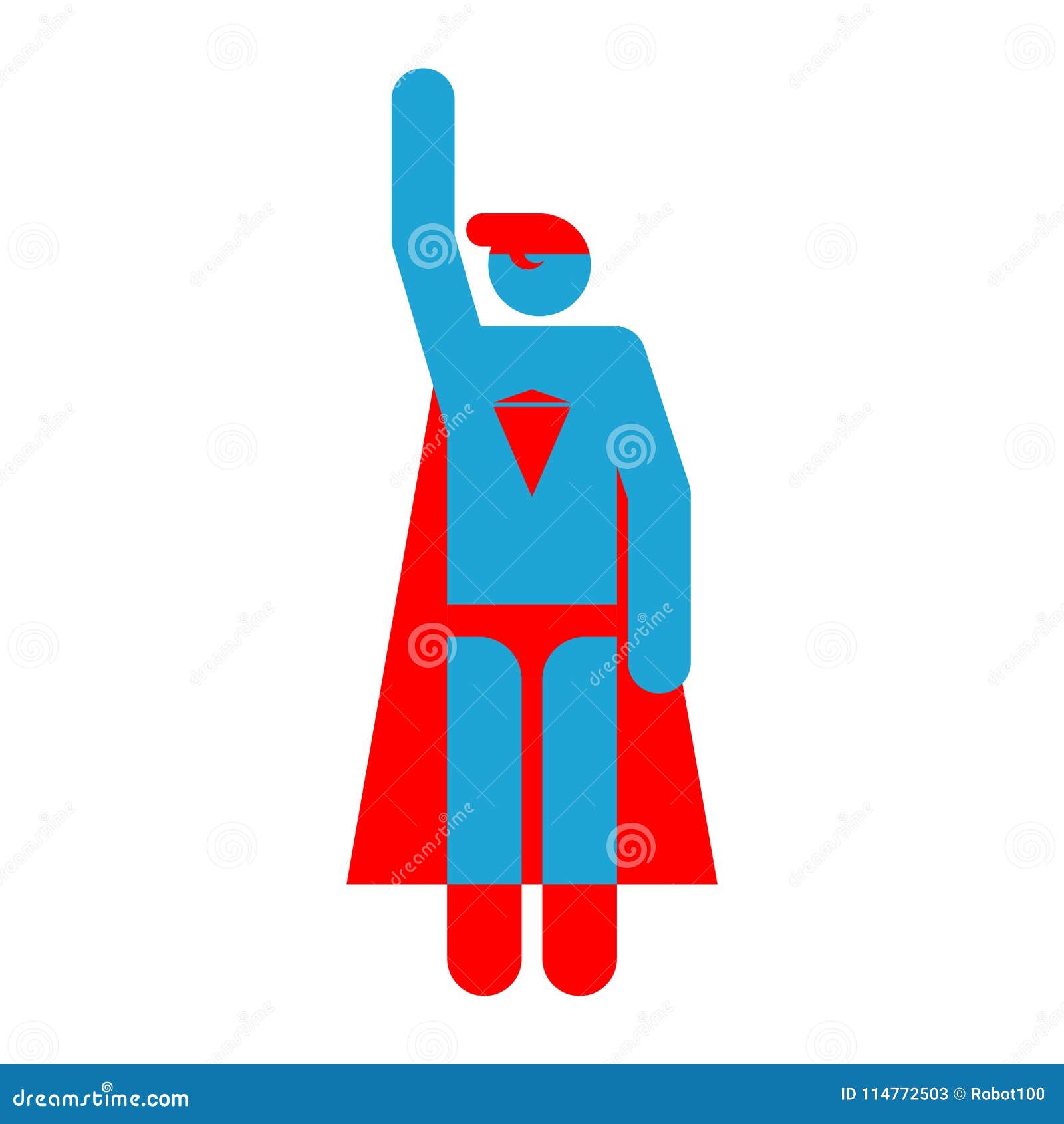 Superheld-Piktogramm E Mann Unglaubliches Abil Vektor Abbildung ...