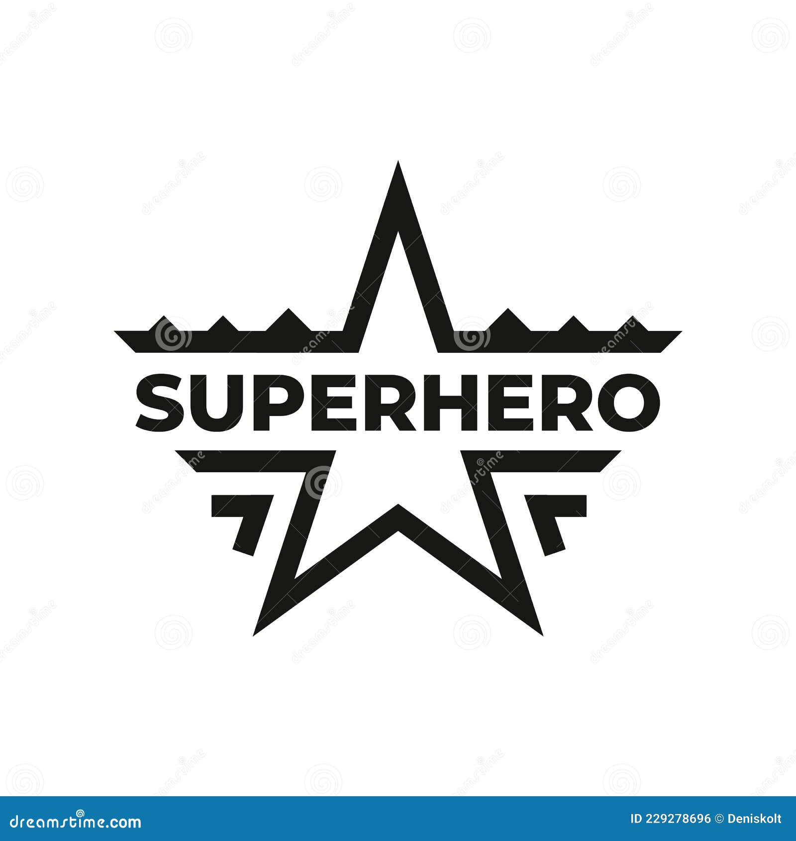 Superheld-Symbol Oder Symbol-Design Vektor Abbildung - Illustration von ...