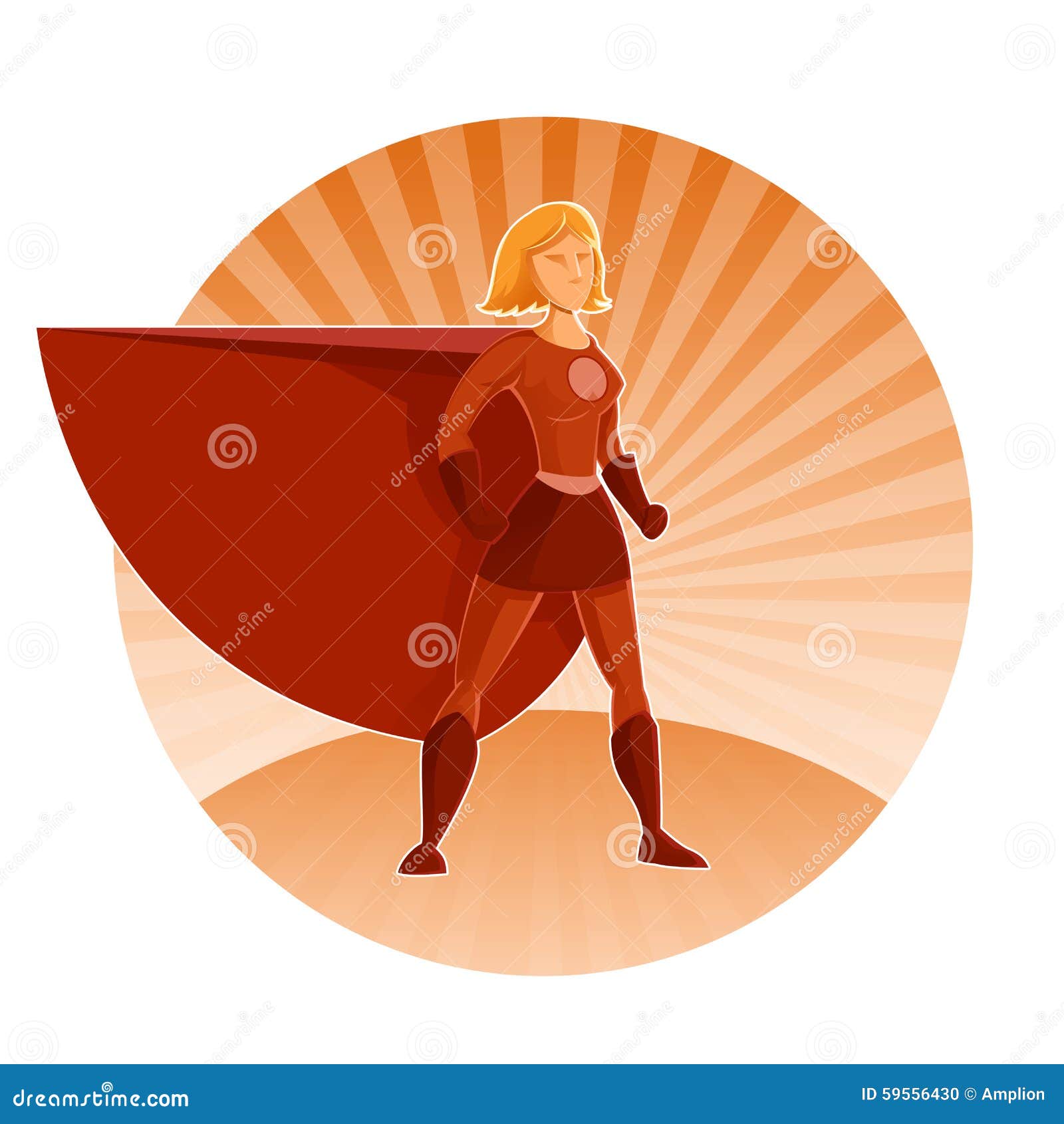 Superheldin vektor abbildung. Illustration von auslegung - 59556430