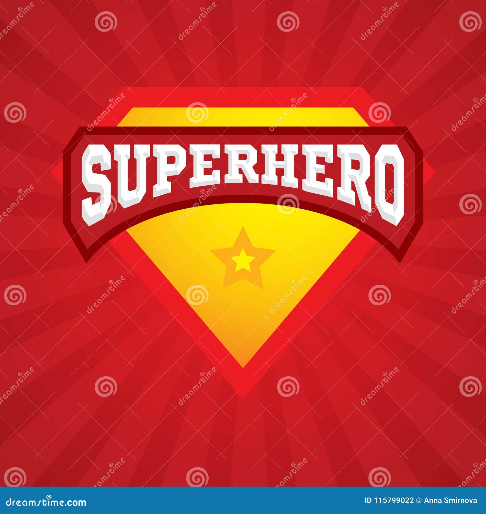 Superheldlogoschablone Vektorsuperheldikone Vektor Abbildung ...