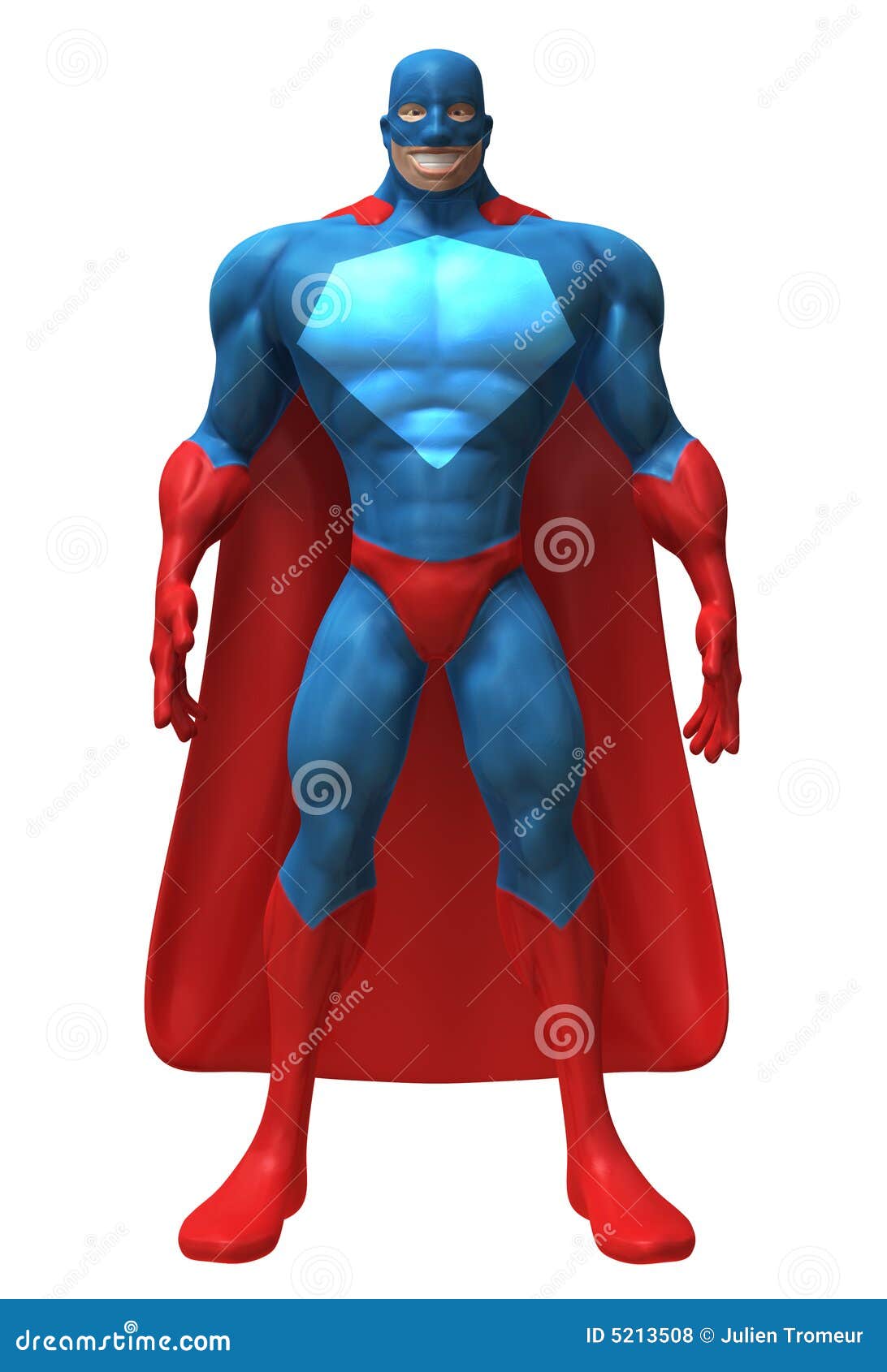 Superhero stock illustration. Illustration of smiling - 5213508