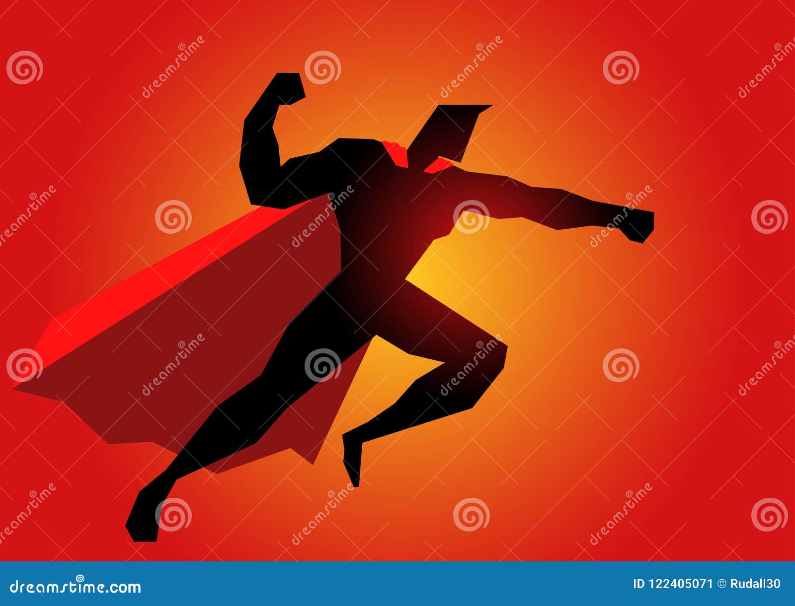 Superhero in action pose stock vector. Illustration of figure - 122405071