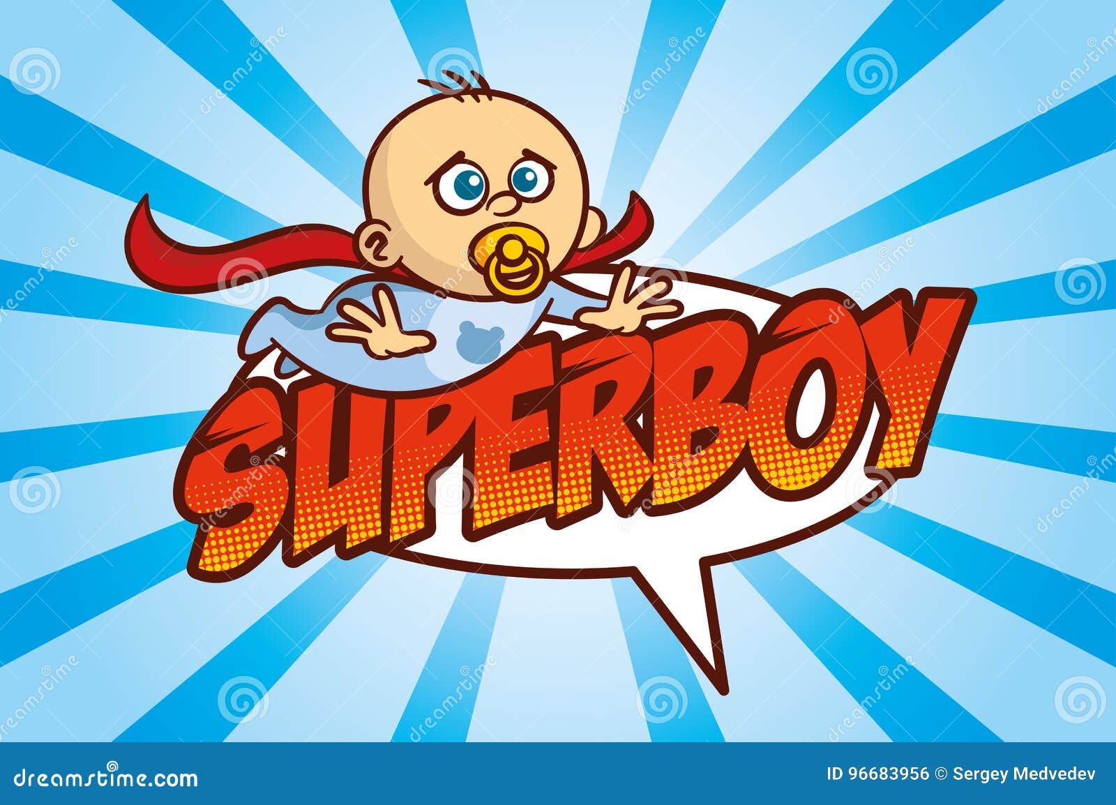 Superhero Baby Boy Sticker Stock Image | CartoonDealer.com #90762223