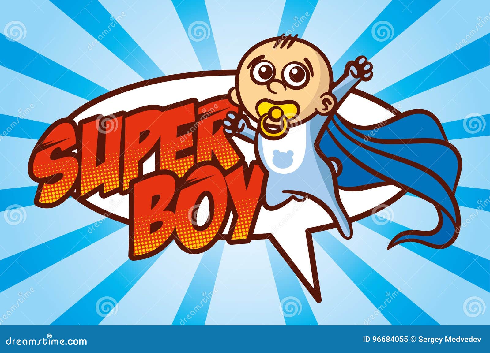 Superhero Baby Boy Sticker Stock Image | CartoonDealer.com #90762223