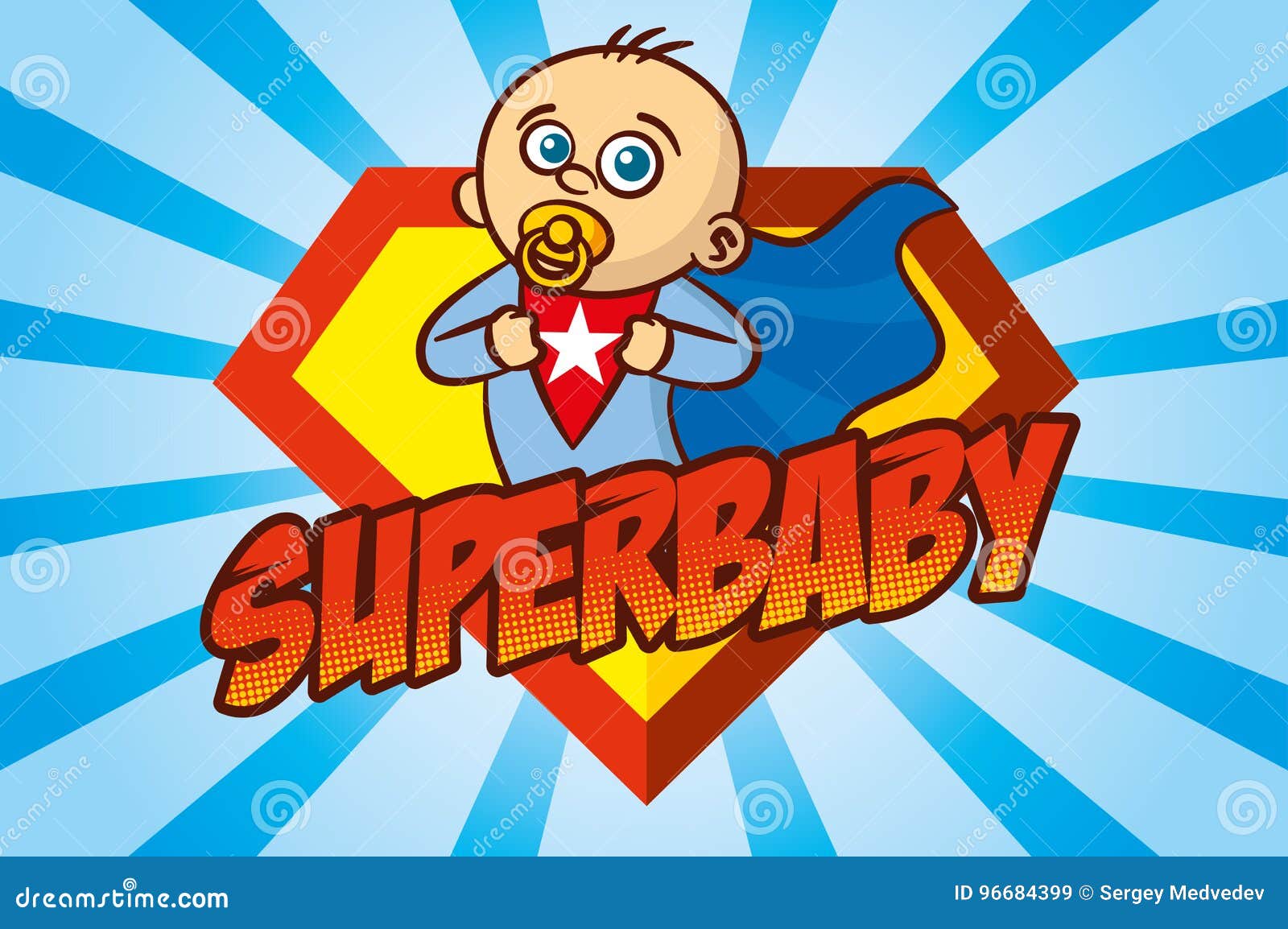 Superhero Baby Boy stock illustration. Illustration of congratulations ...
