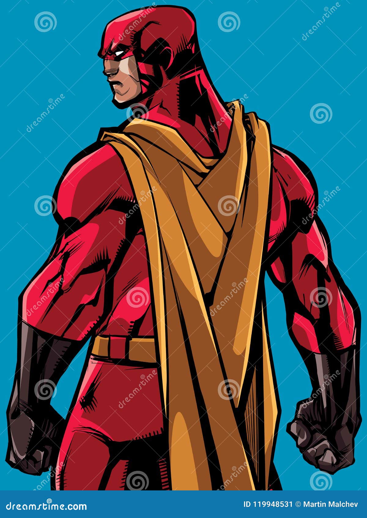 Superhero Back Battle Mode stock vector. Illustration of health - 119948531
