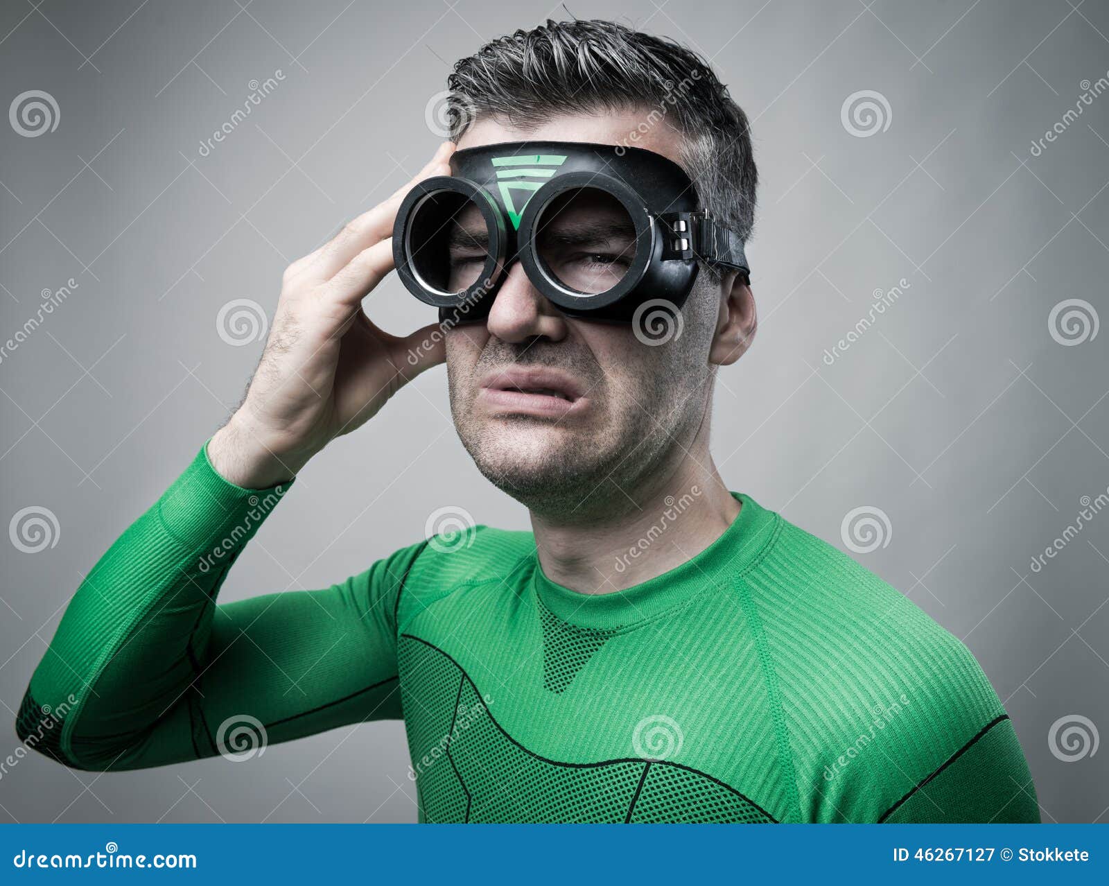 Superhero with Bad Headache Stock Image - Image of funny, fictional ...