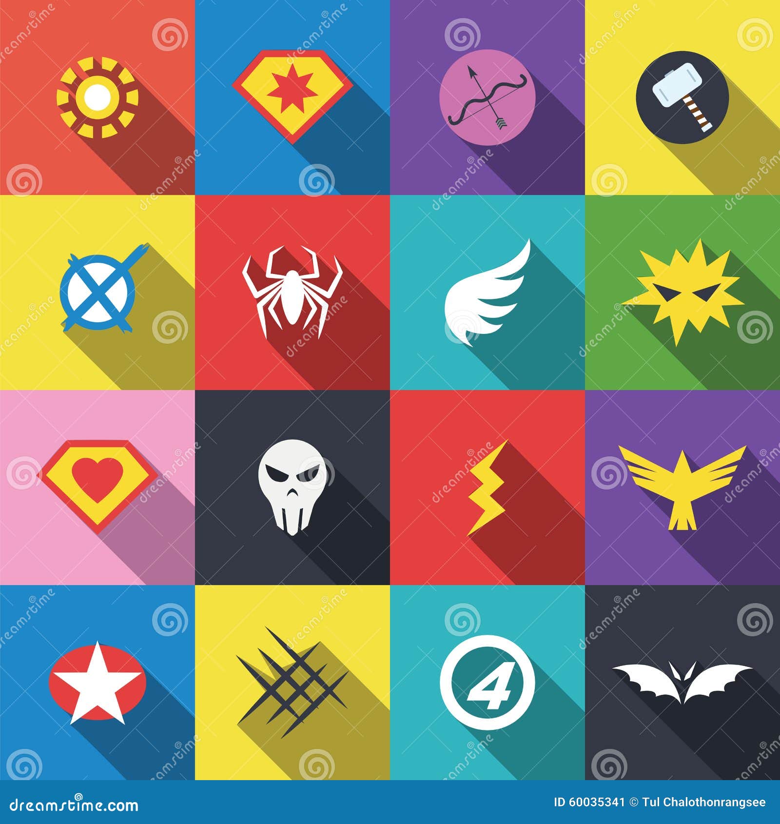 Superhero Badge Logo. Cartoon Vector | CartoonDealer.com #142150143