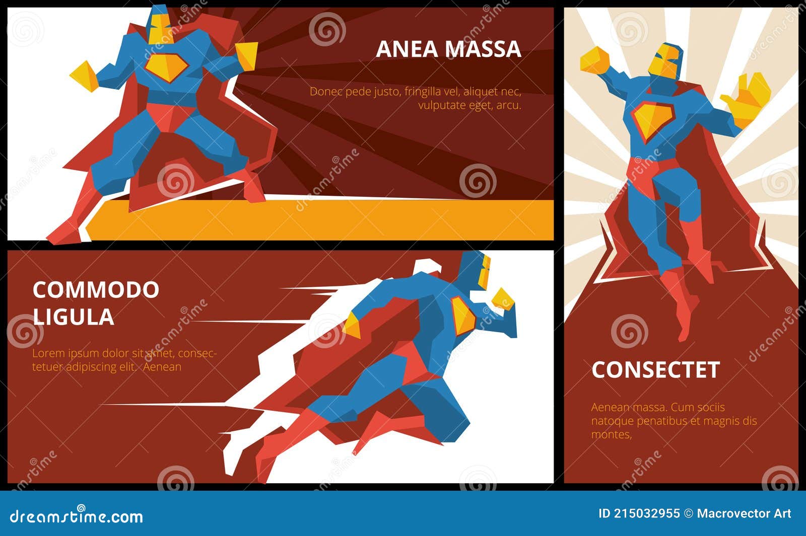Superhero Banners Vector Set. Superhero Power, Superhero Character ...