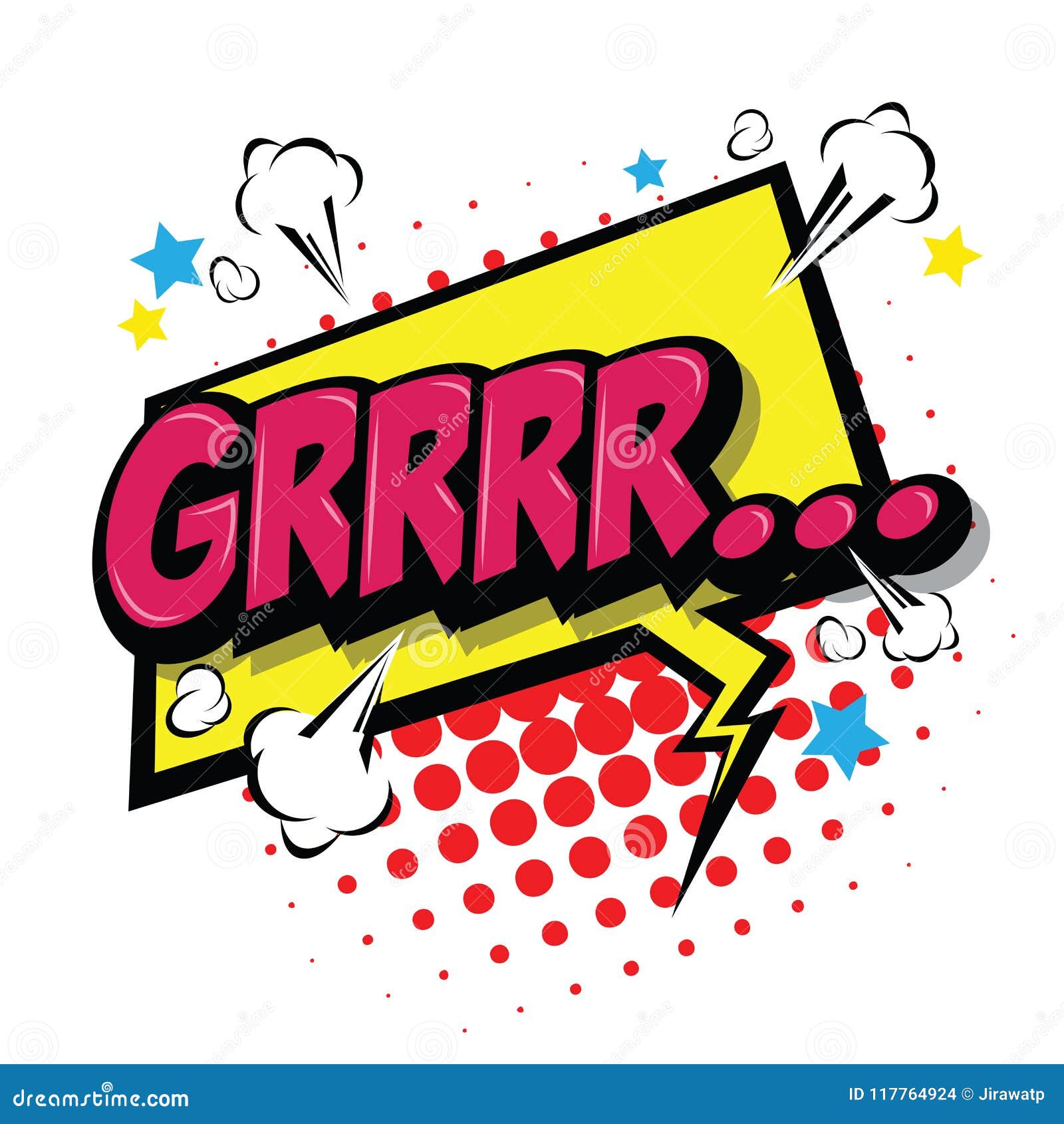 Superhero Bashing Comics Bubble with Text. Stock Vector - Illustration ...