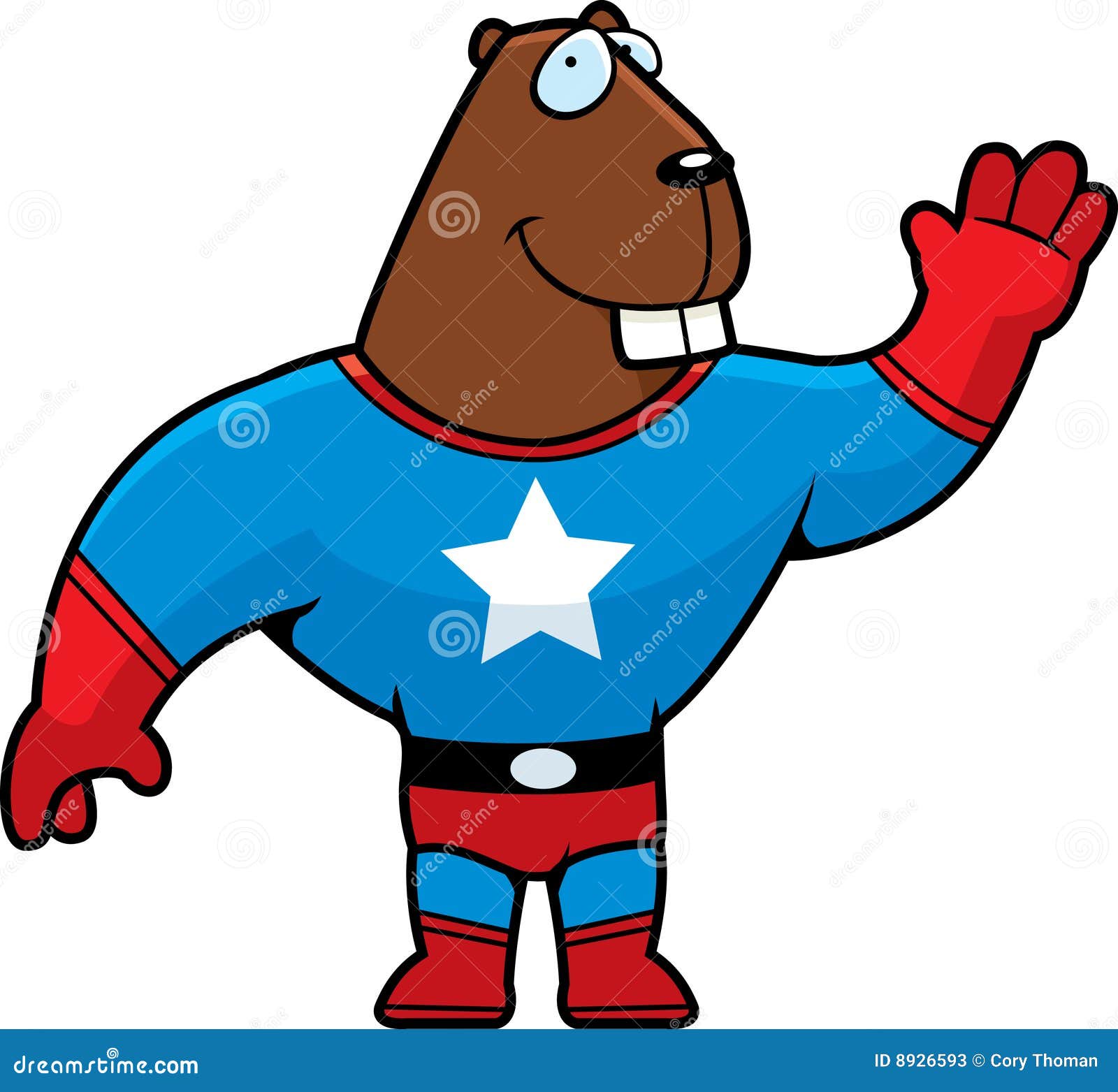 Superhero Beaver stock vector. Illustration of super, star - 8926593