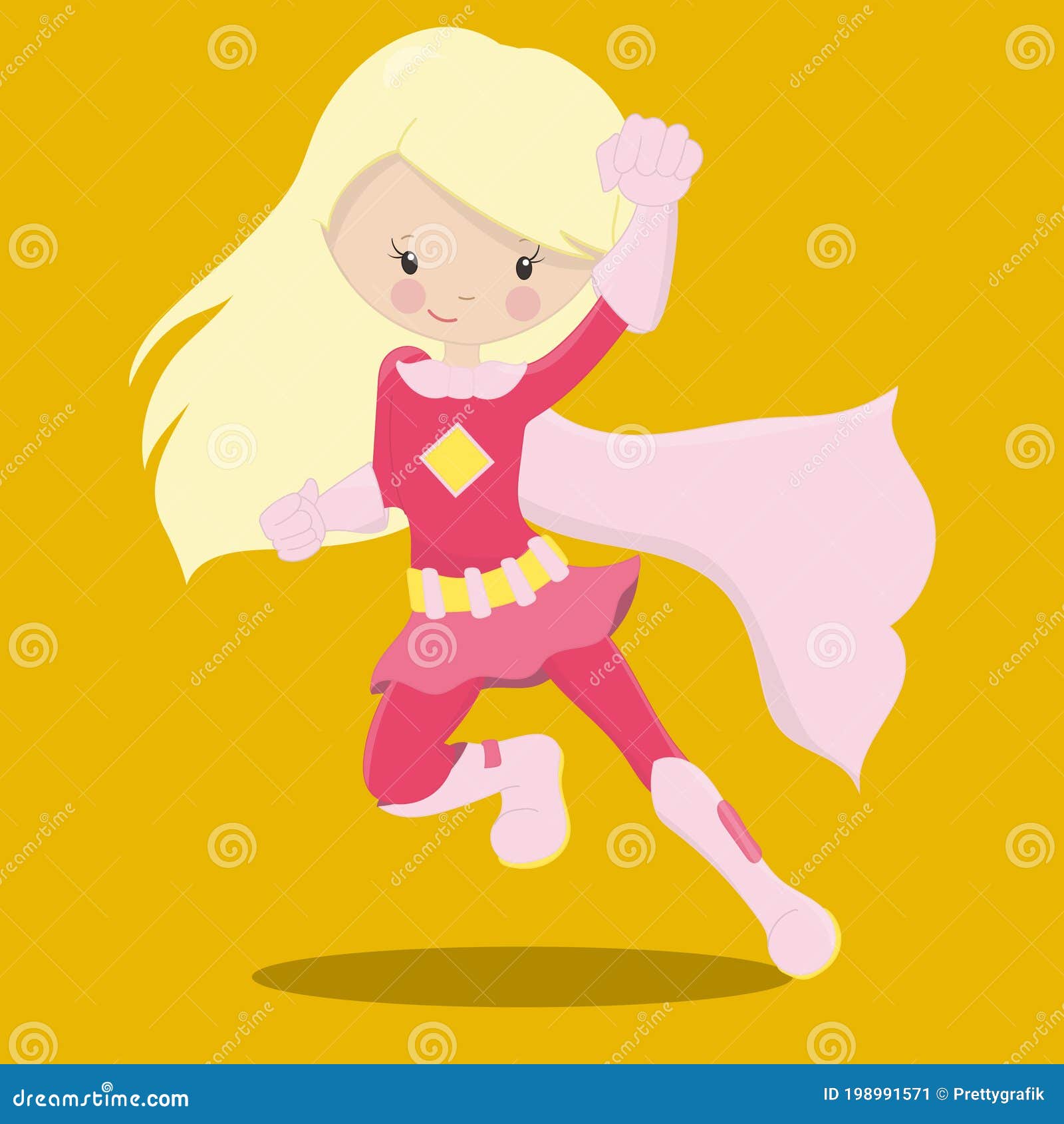 Superhero blonde cheers 03 stock vector. Illustration of blonde - 198991571