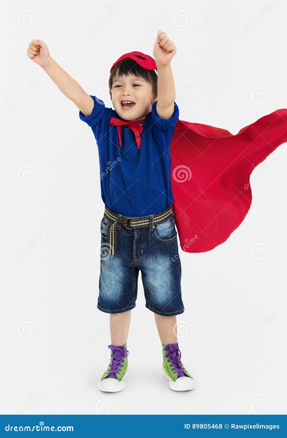 Superhero Boy Carnival Costume Cheerful Concept Stock Photo - Image of ...