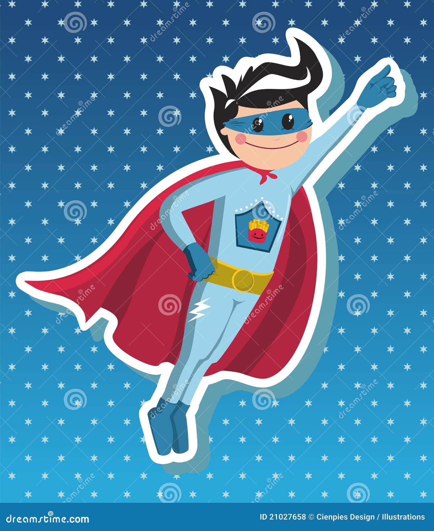 Superhero Boy Cartoon. Vector Illustration | CartoonDealer.com #21027658