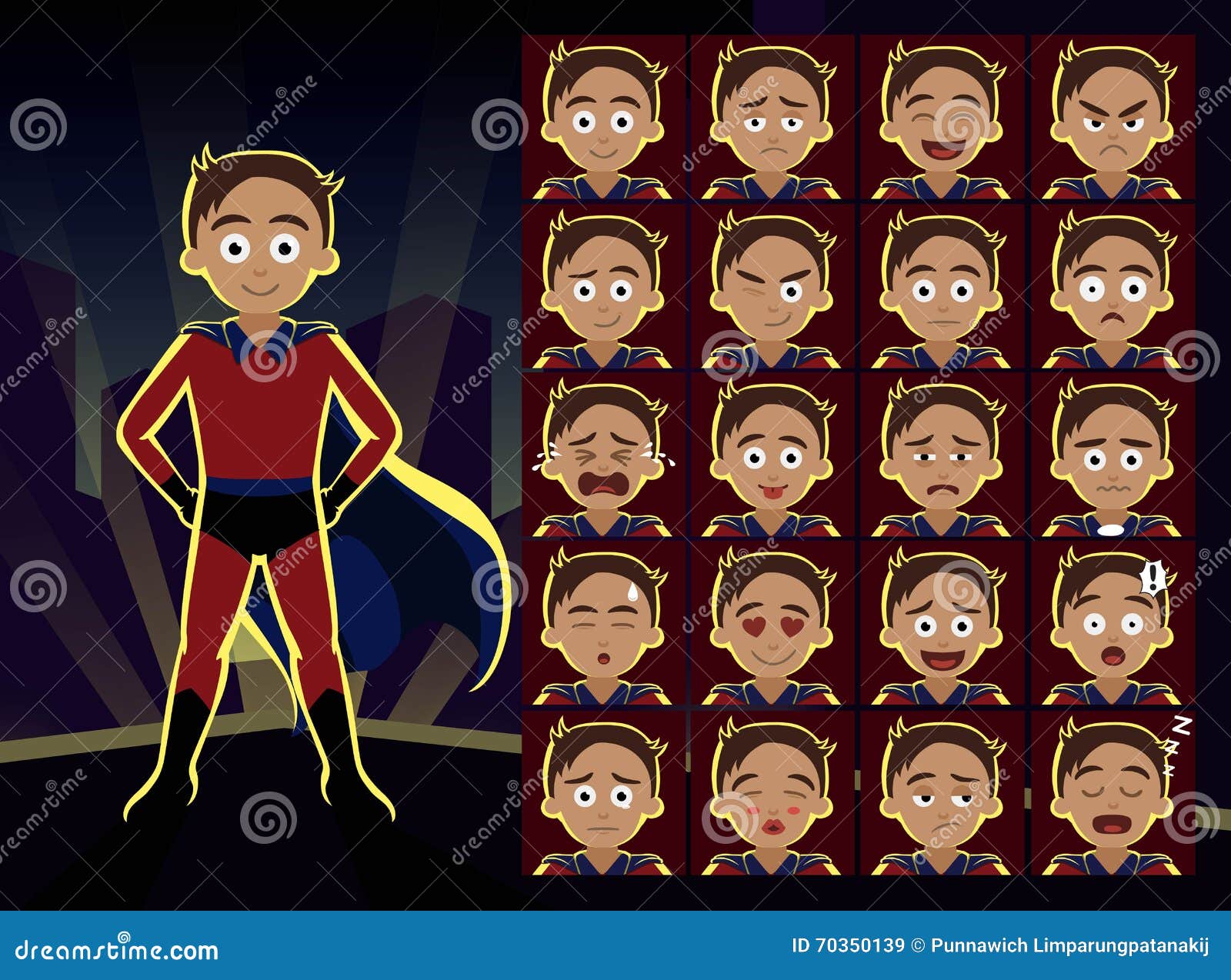 Super Hero Emoticon Vector Illustration | CartoonDealer.com #17346260