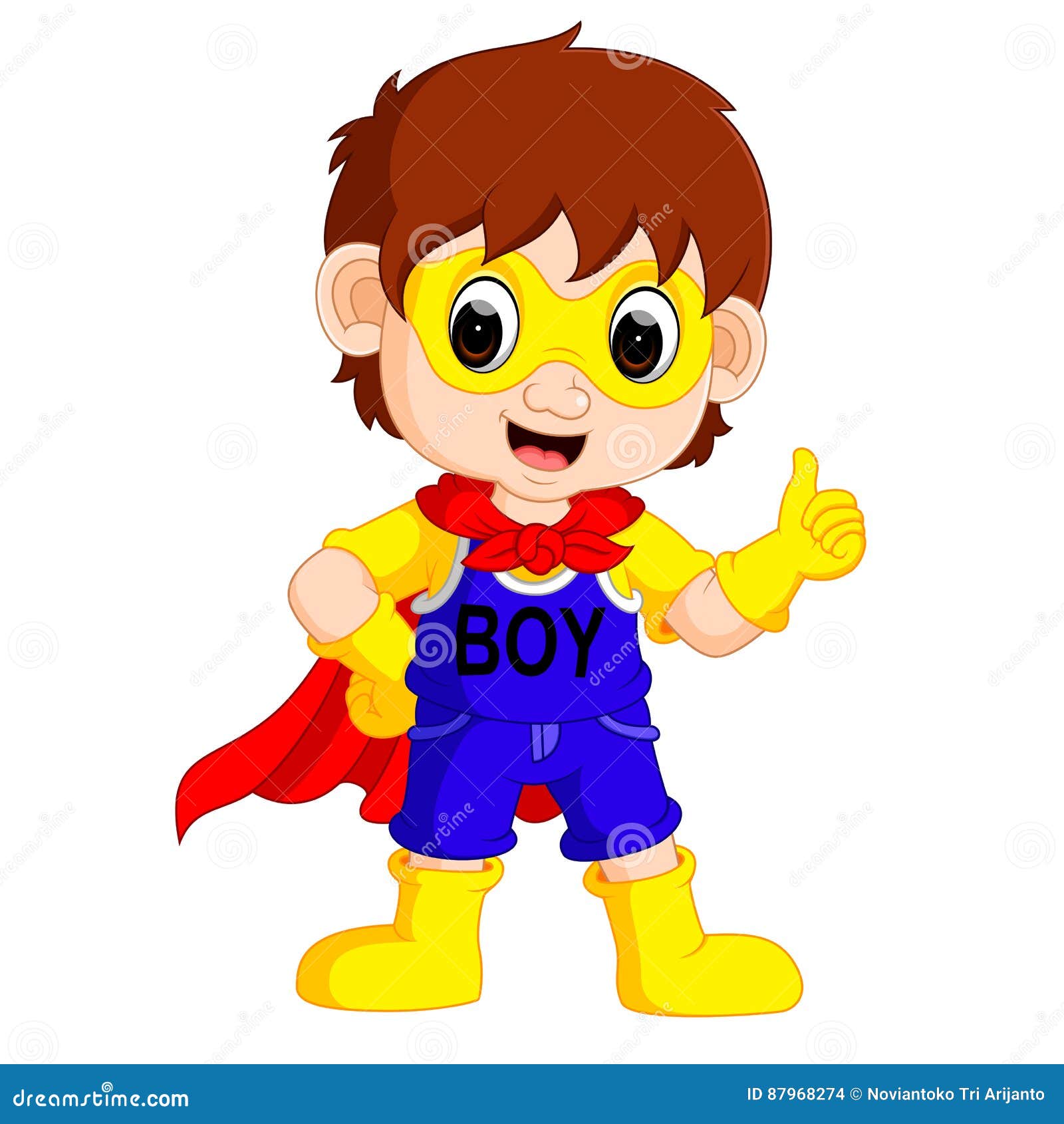 Superhero Boy Cartoon Vector Illustration | CartoonDealer.com #87968274
