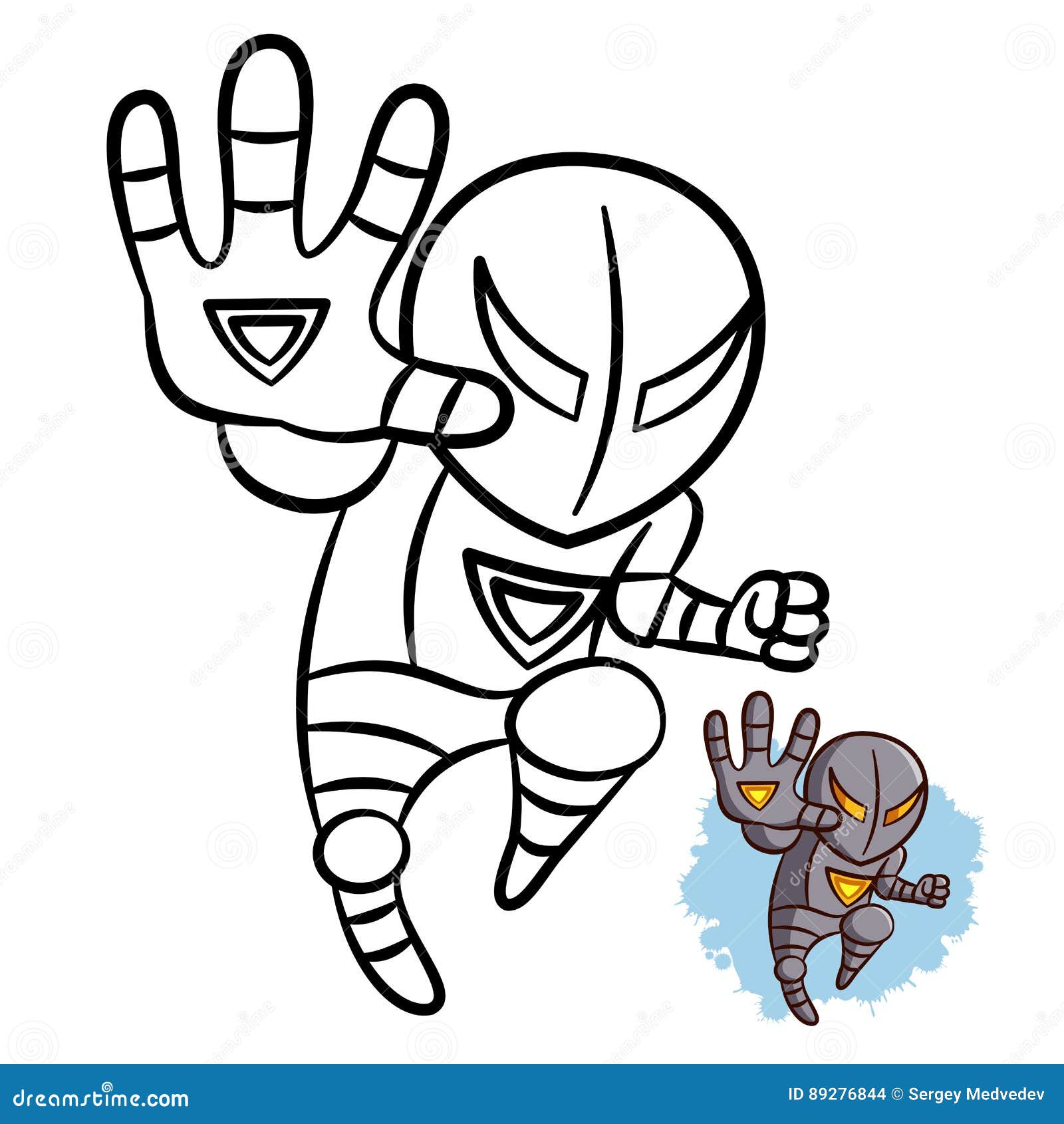 Superhero Boy Iron Sticker Stock Image | CartoonDealer.com #84295819