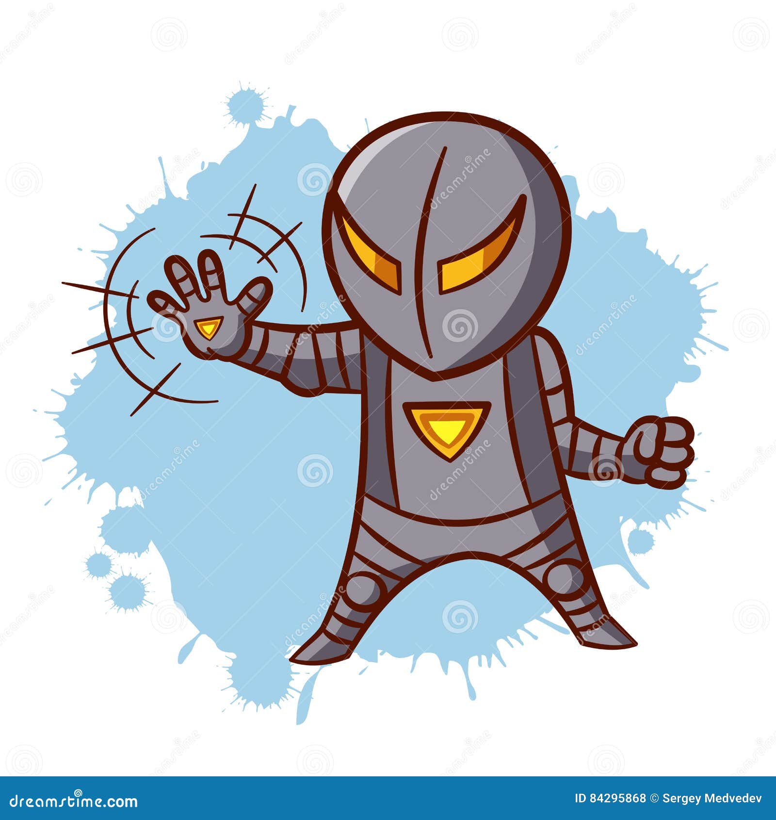 Superhero Boy Iron Sticker Stock Image | CartoonDealer.com #84295819