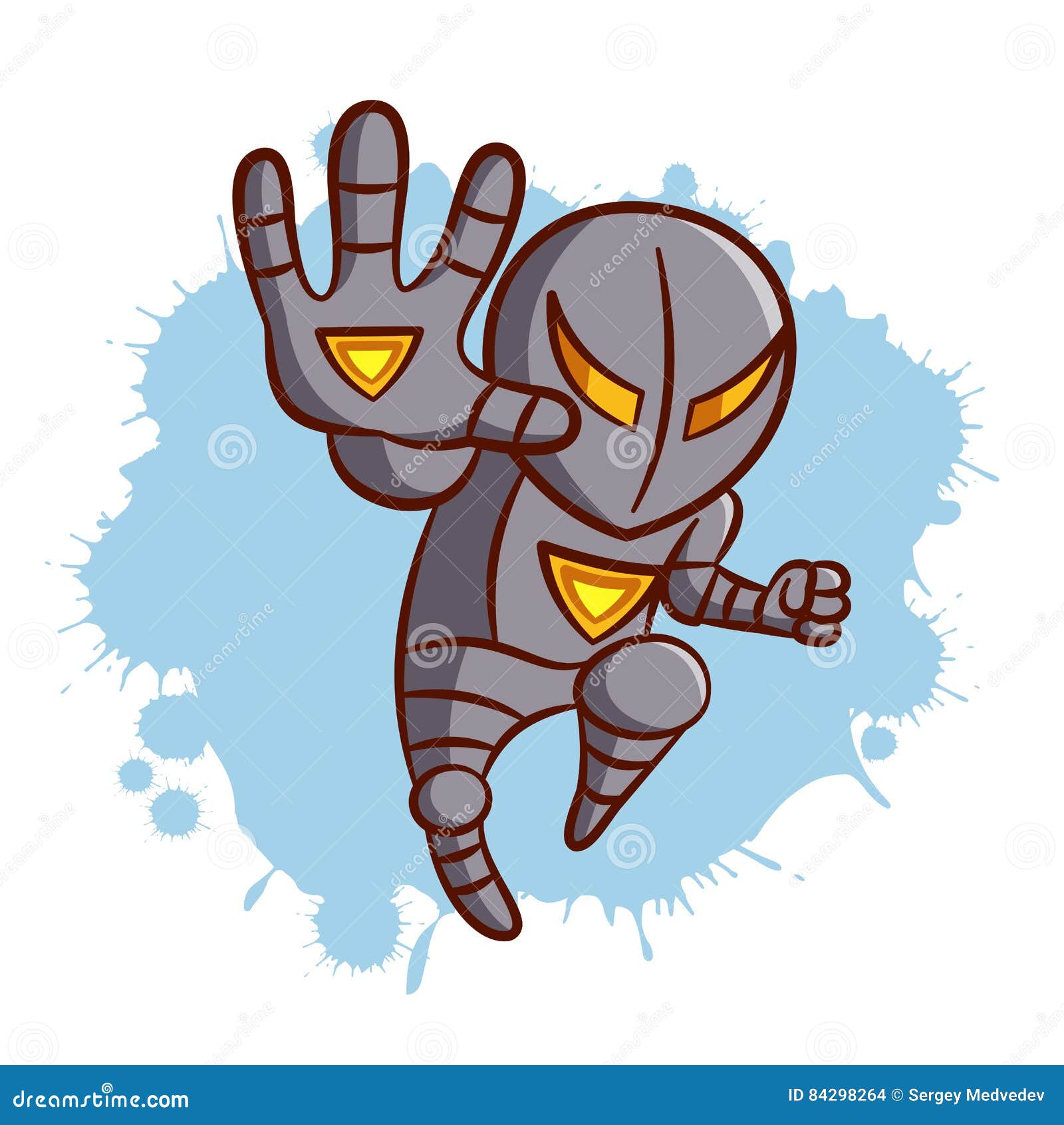 Superhero Boy Iron Sticker Stock Image | CartoonDealer.com #84295819