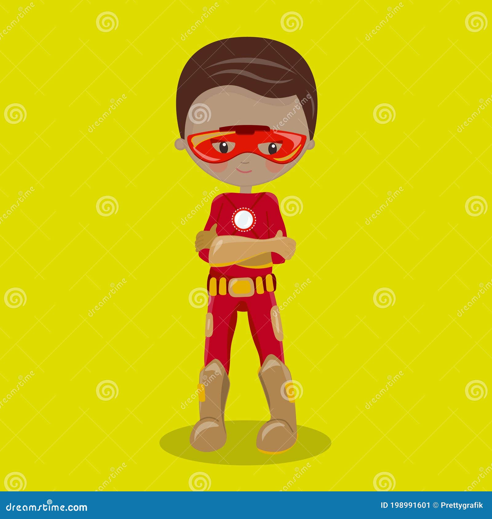 Superhero Boy Iron Sticker Stock Image | CartoonDealer.com #84295819