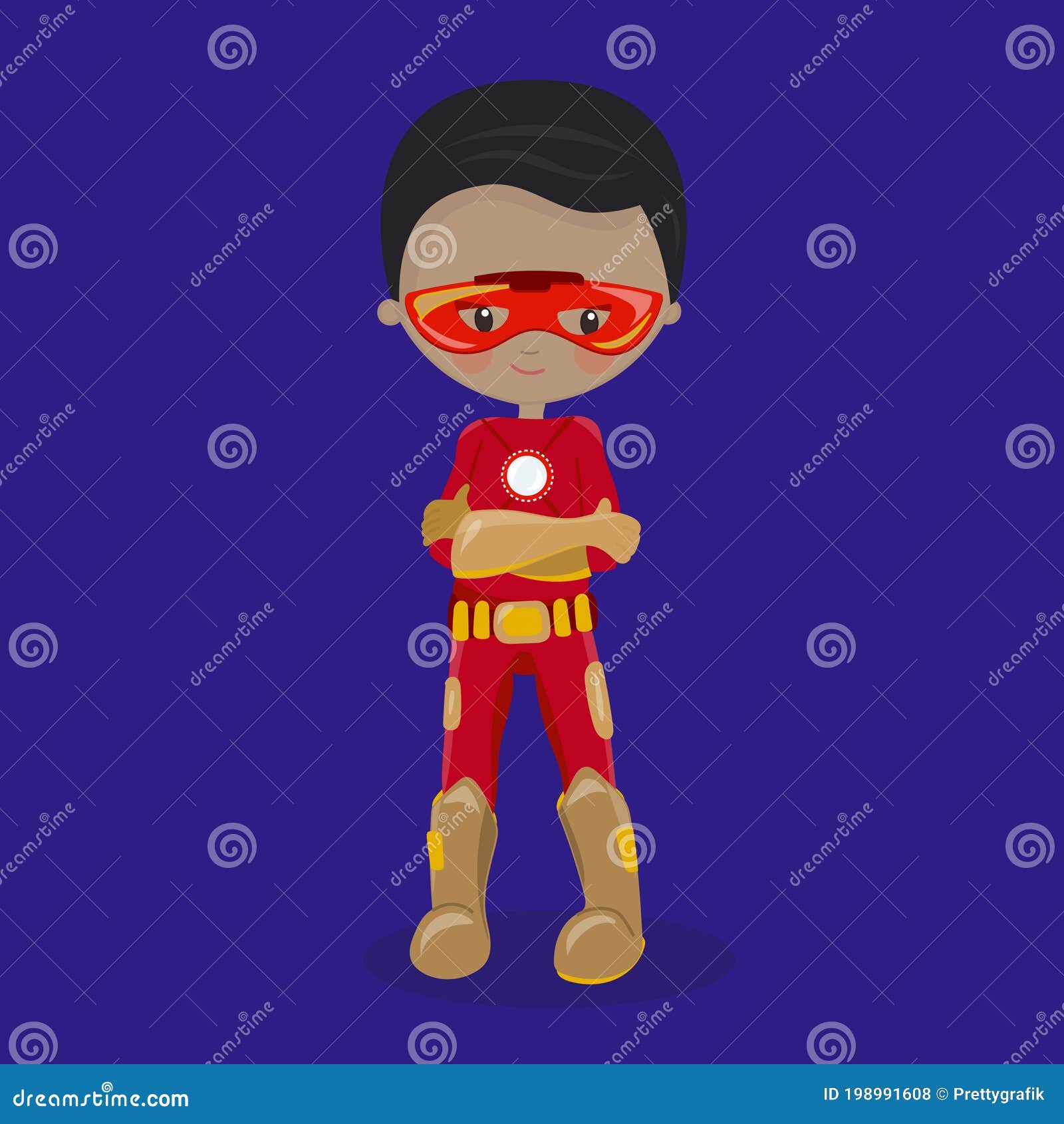 Superhero Boy Iron Sticker Stock Image | CartoonDealer.com #84295819