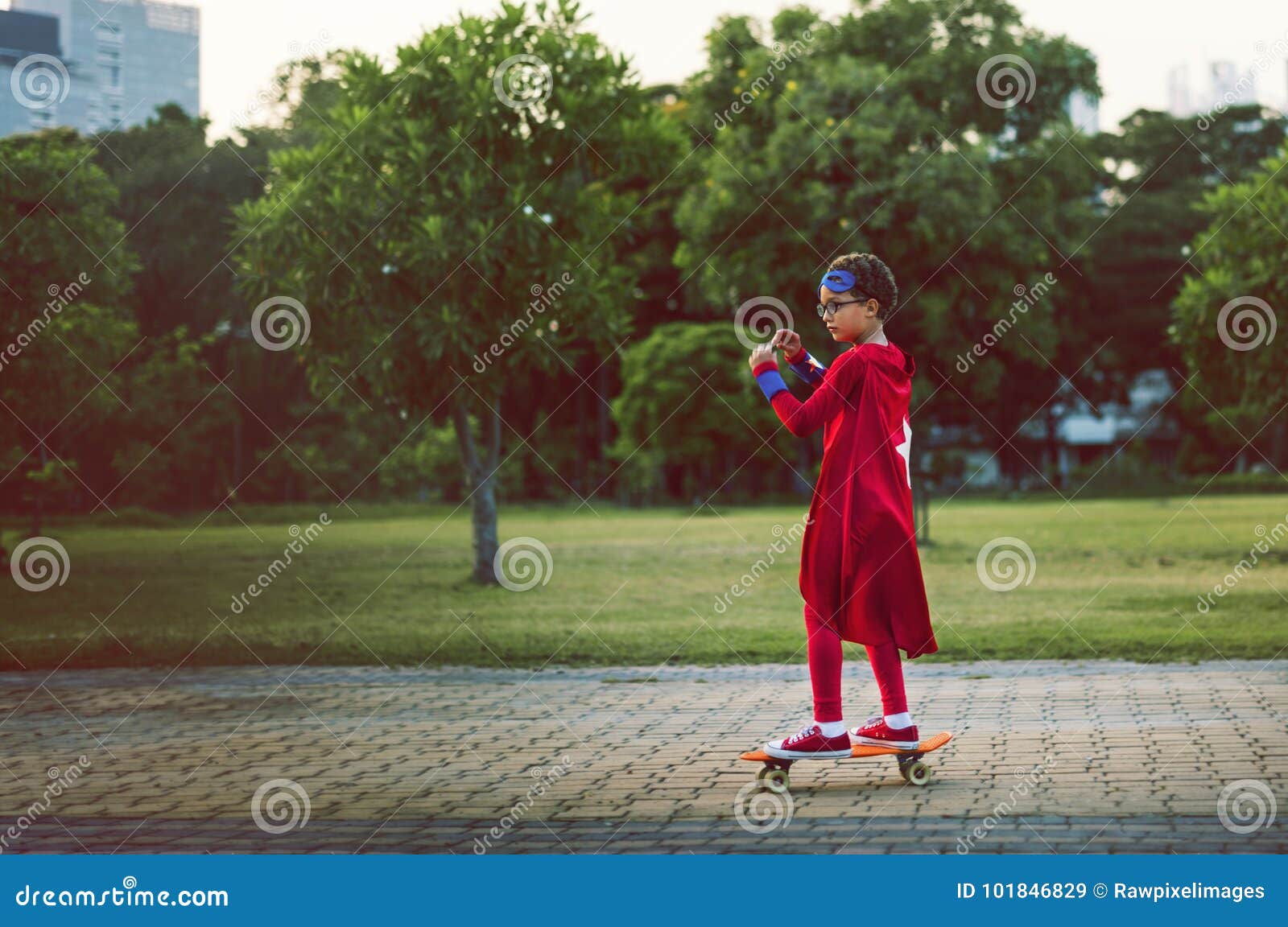 Superhero Boy on a Skateboard Stock Image - Image of elementary ...