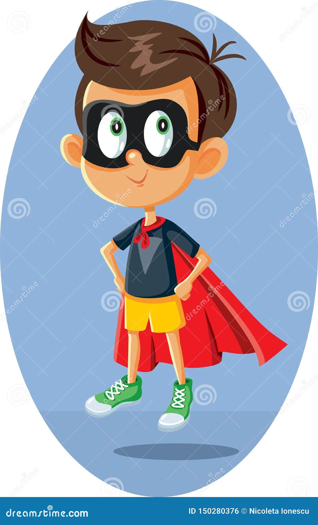 Superhero Boy Vector Illustration Cartoon Stock Vector - Illustration ...